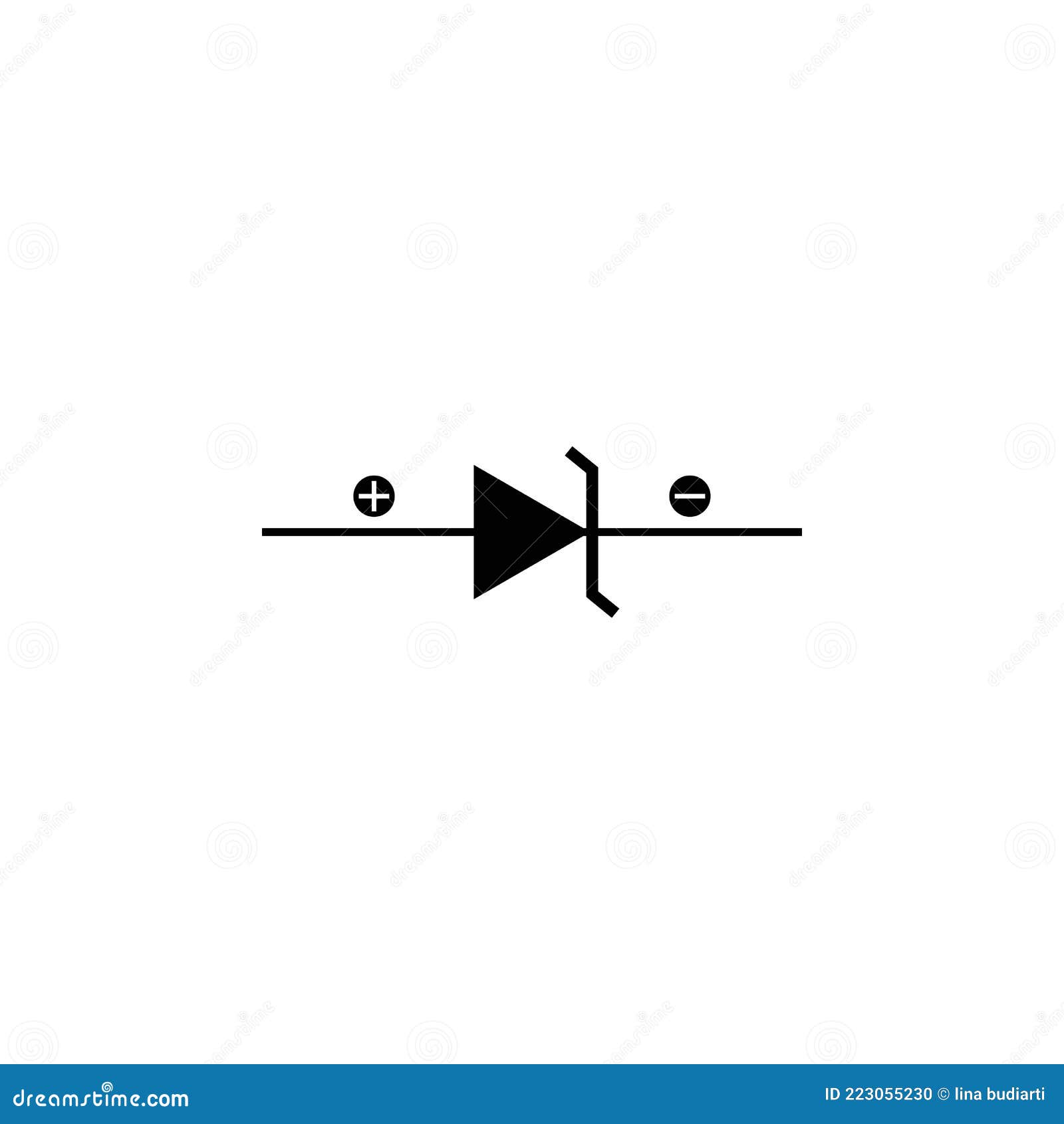 Diode icon stock vector. Illustration of diode, modern - 223055230