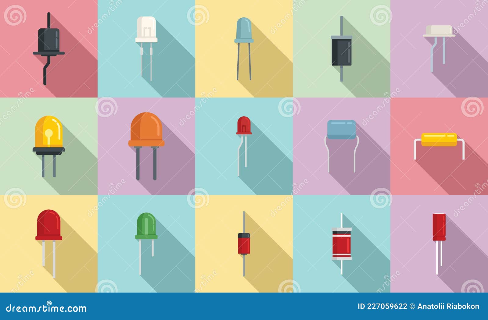 Diode. Anode And Cathode. Electronic Symbol Of Illustration Of Basic ...