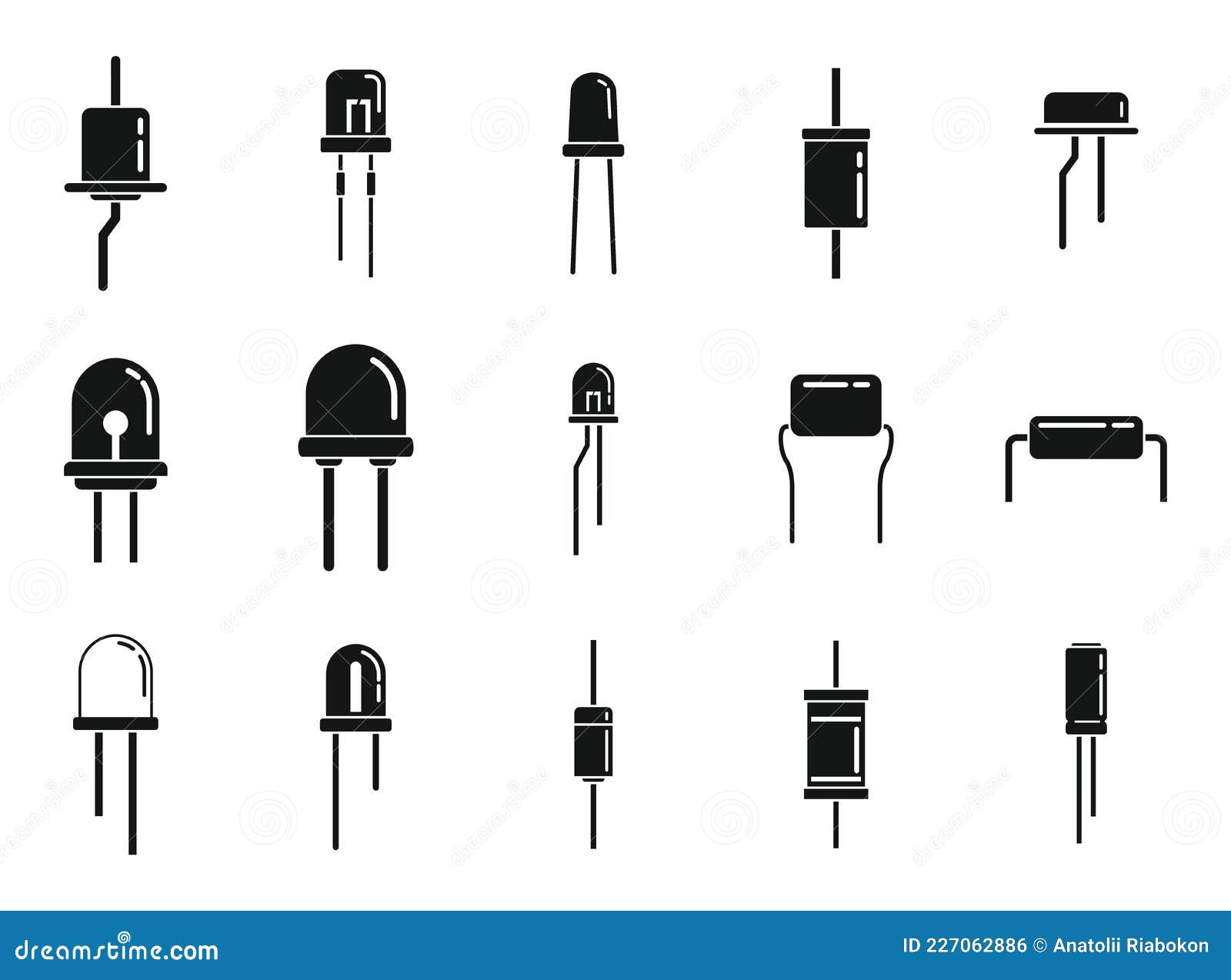 Resistor. Anode And Cathode. Electronic Symbol Of Illustration Of Basic ...