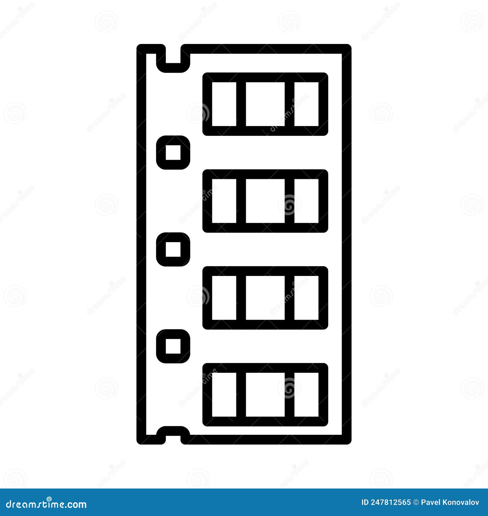 Diode Smd Component Tape Icon Cartoon Vector | CartoonDealer.com #247812565