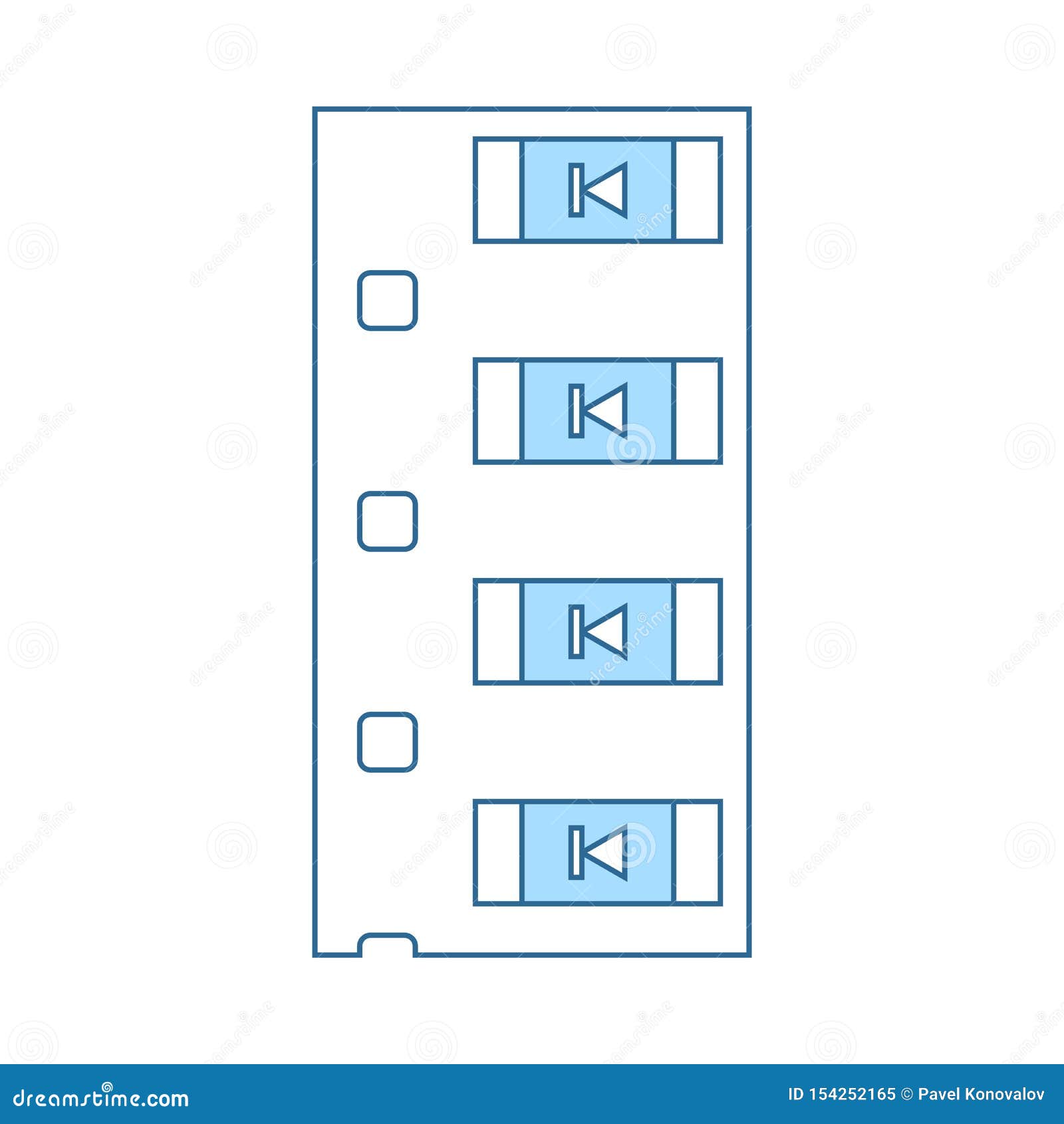 Diode Smd Component Tape Icon Stock Vector - Illustration of outline ...