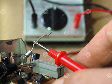 Diode test with multimeter stock image. Image of industry - 293031107