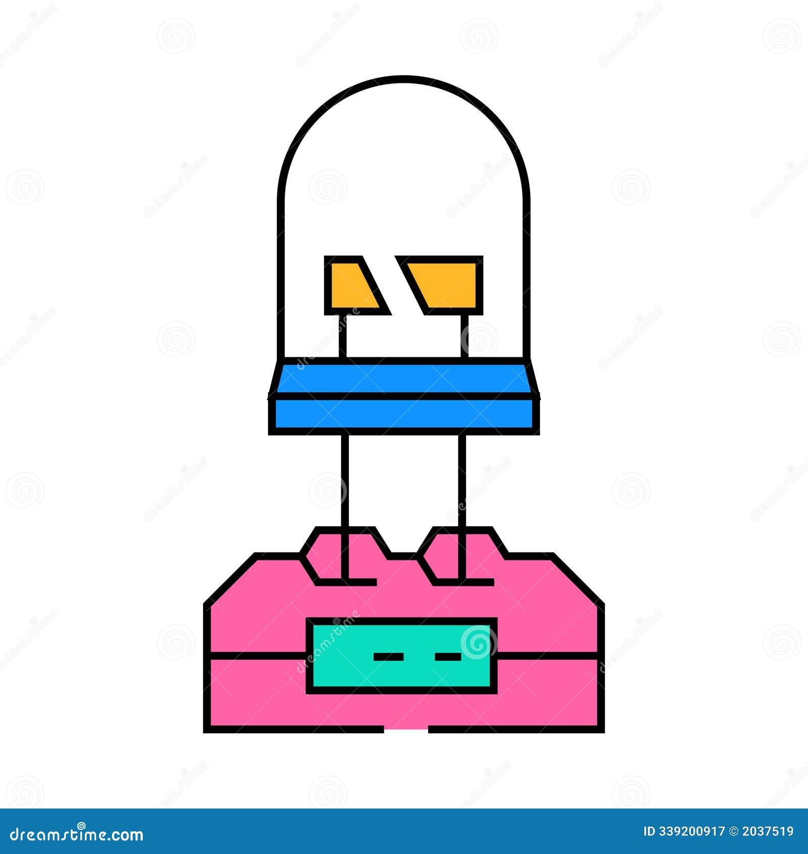 Diode Testing Electronics Icon Color Illustration Stock Vector ...