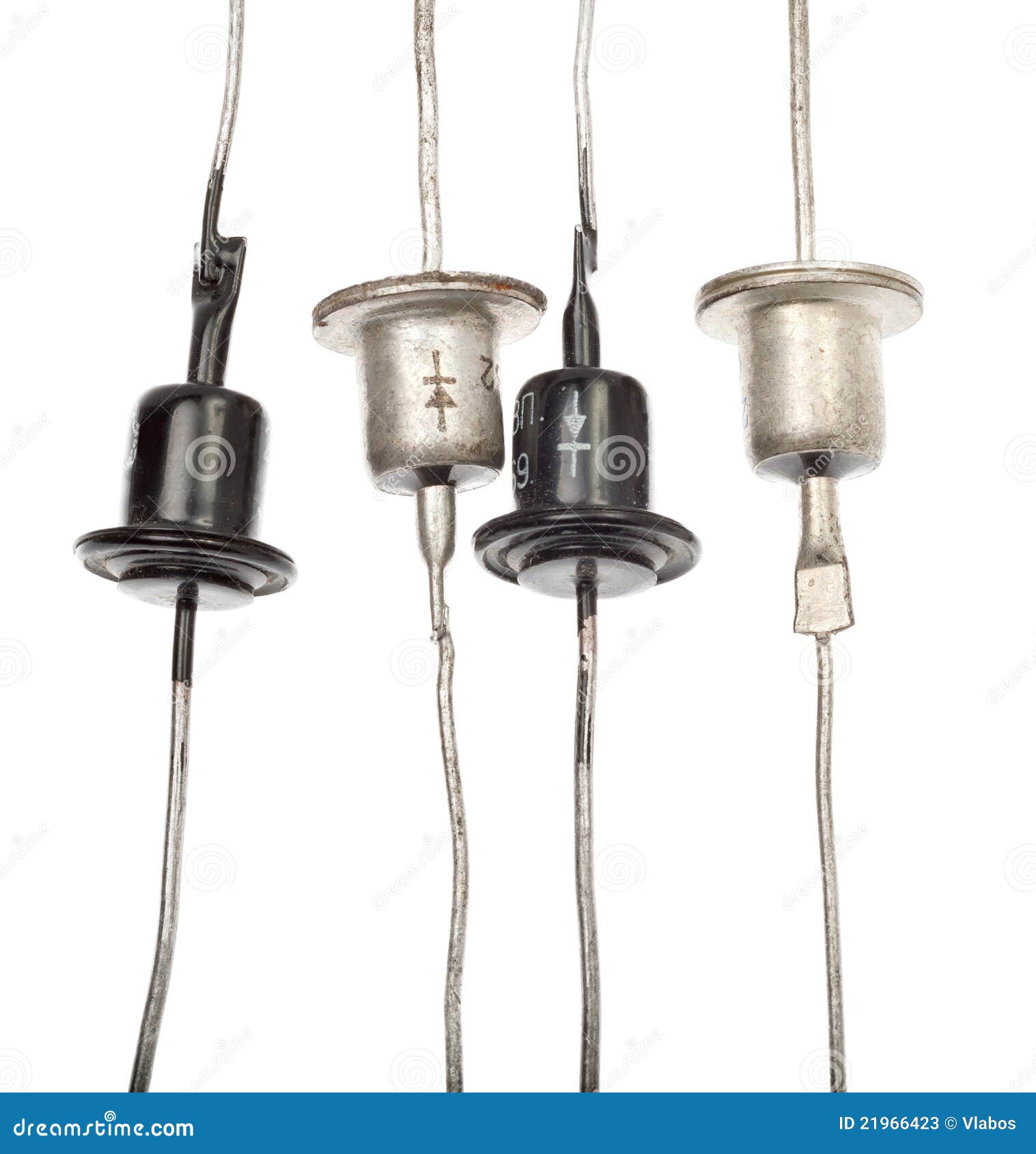 Rectifier Diodes Heap. Vintage Electronic Components Of Old Circuits ...