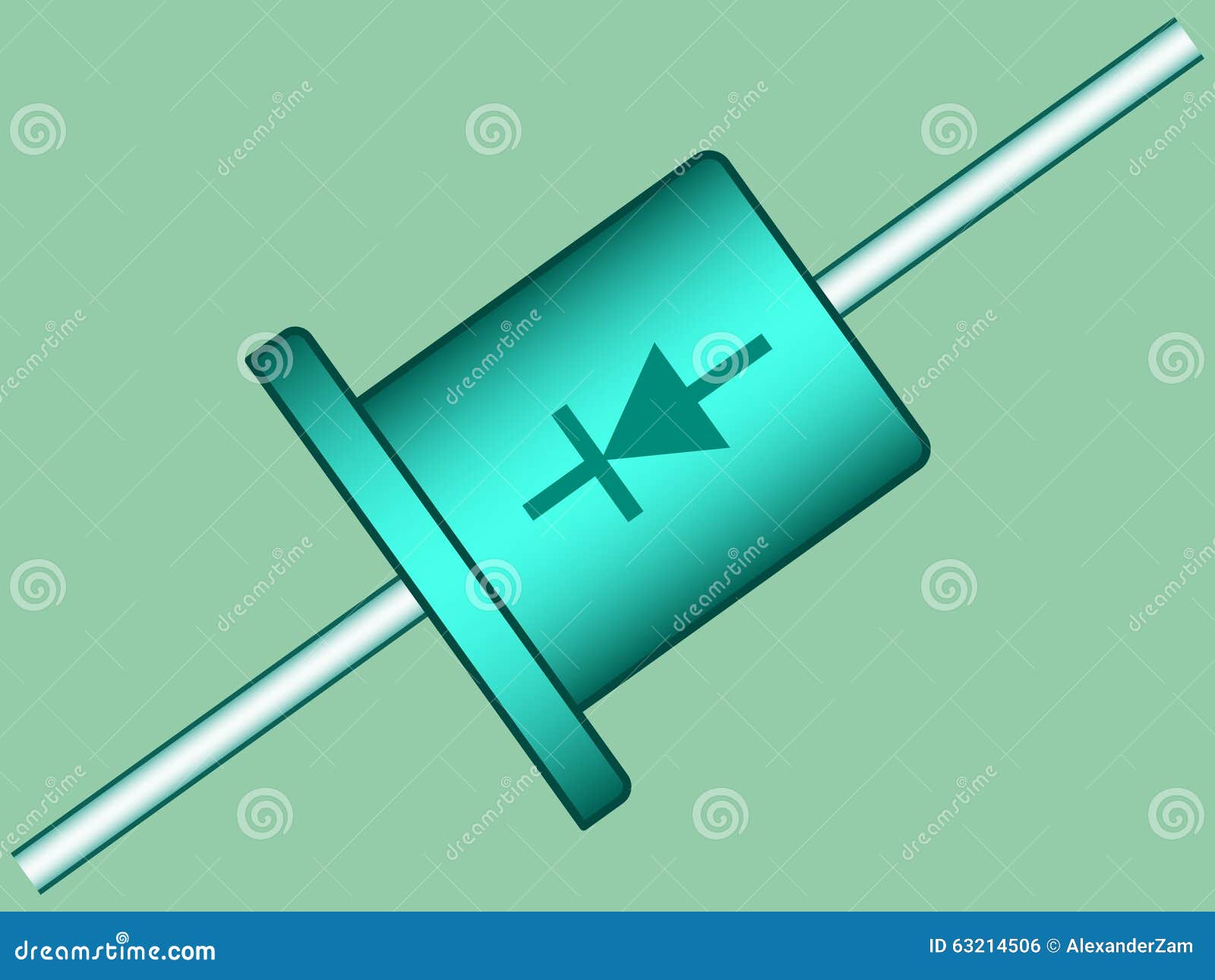 Diodo ilustración del vector. Ilustración de circuito - 63214506