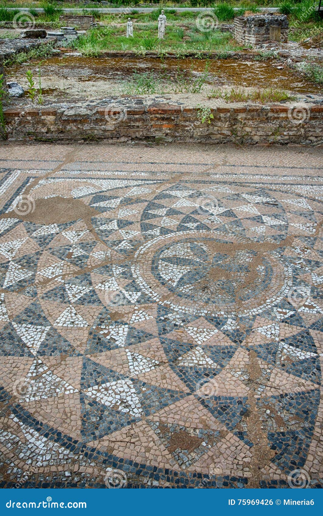 Dion, Greece. stock photo. Image of goddess, floor, sculpture - 75969426