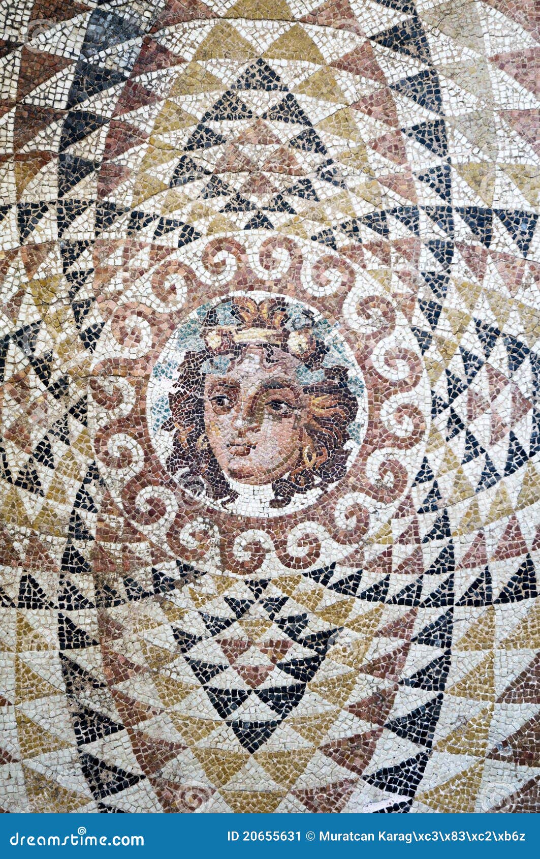 Dionysus mosaic stock image. Image of ornament, greek - 20655631