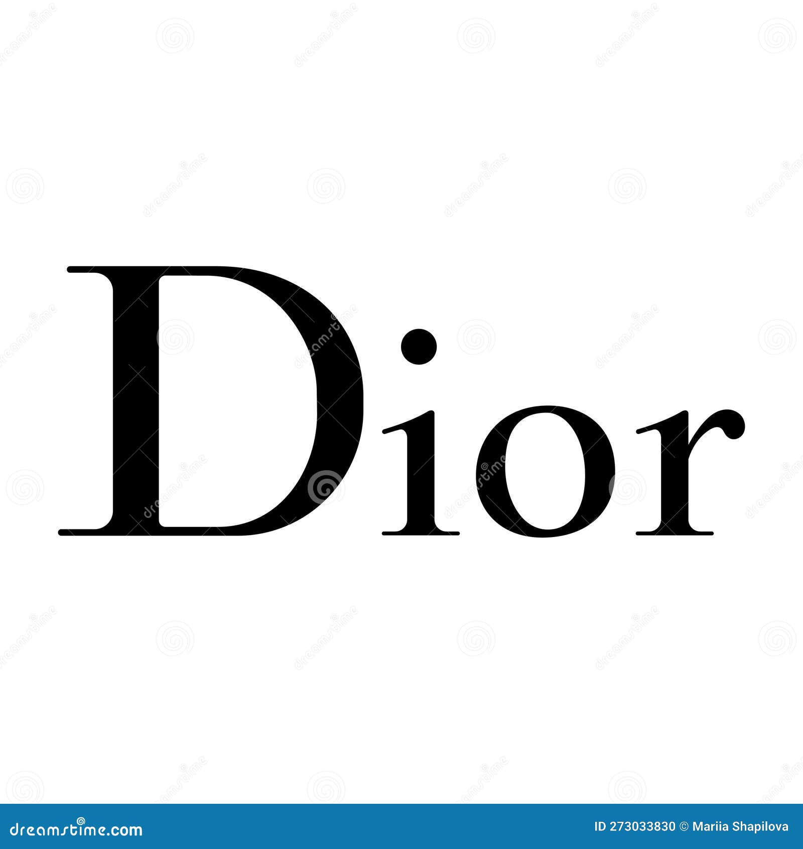 Dior-logo redactionele afbeelding. Illustration of europa - 273033830