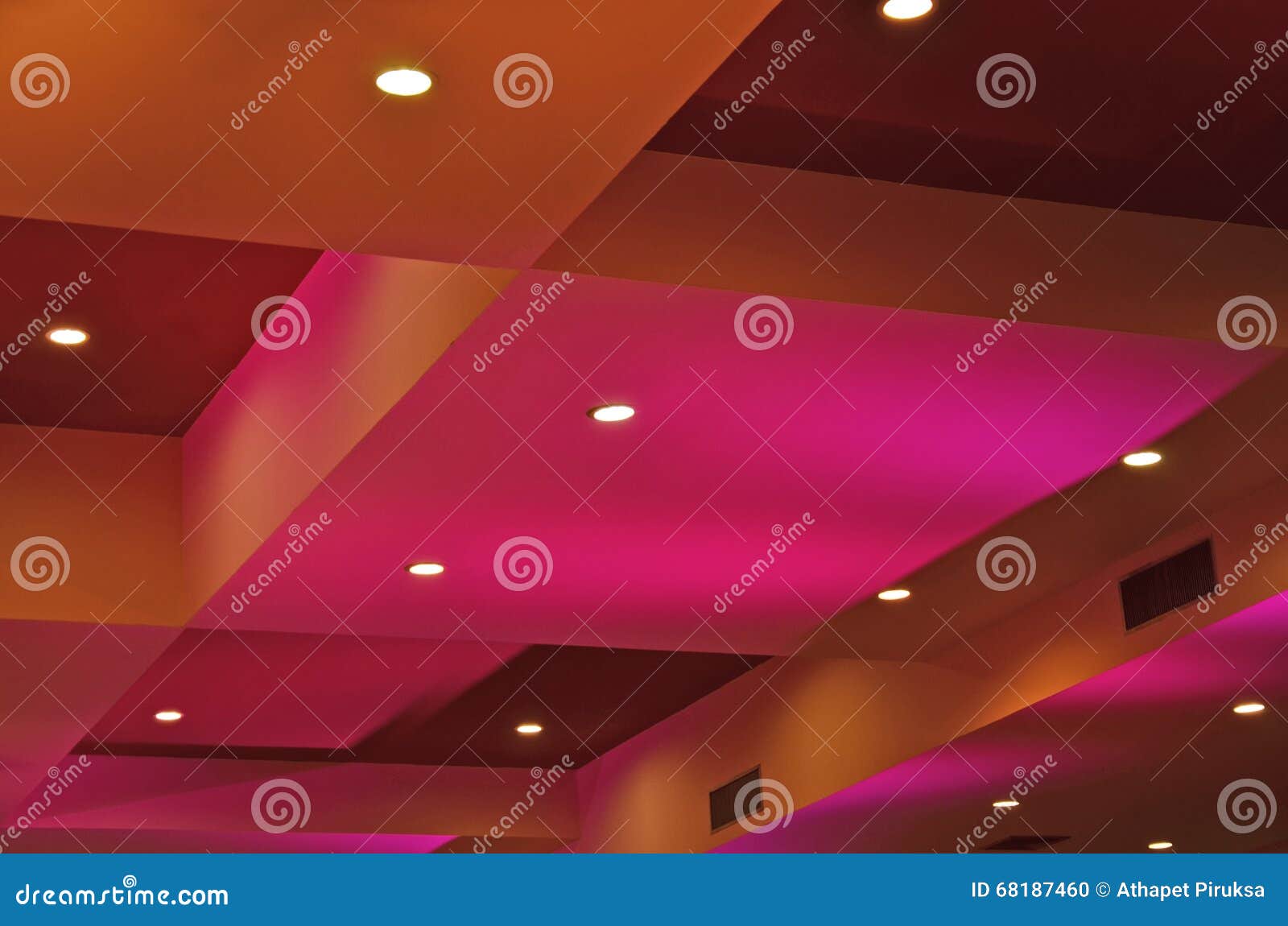 Diorama of Color and Light on the Ceiling Stock Photo - Image of ...