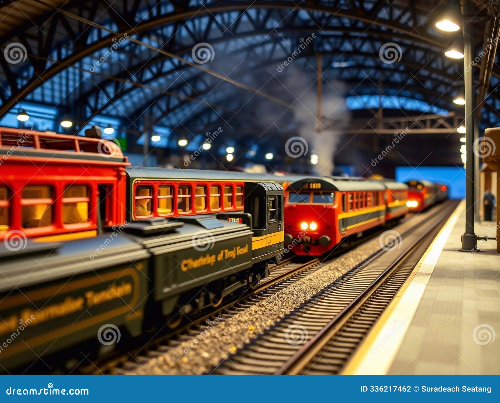Diorama Of The Trains Royalty-Free Stock Image | CartoonDealer.com ...