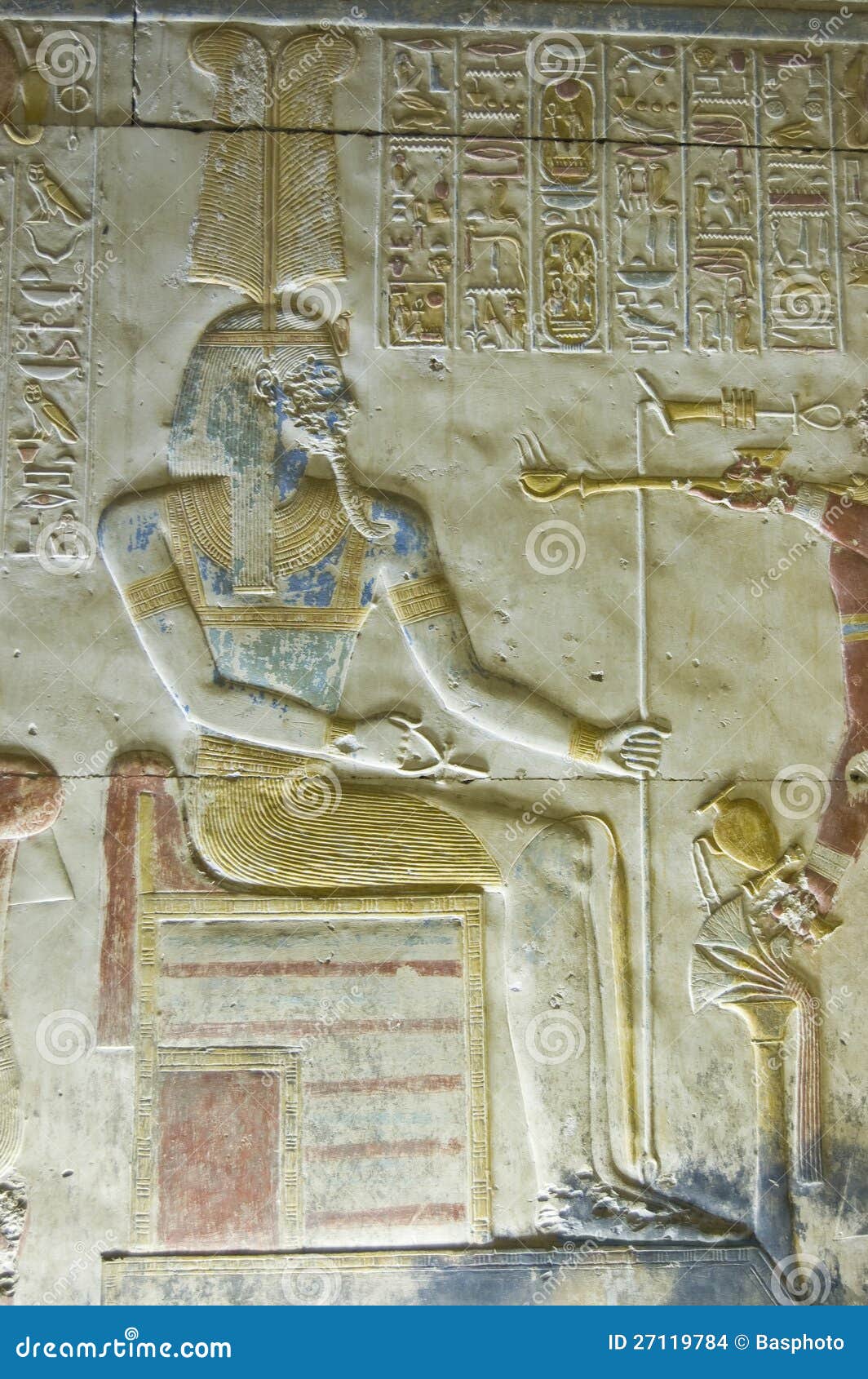 Dios egipcio antiguo Amun foto de archivo. Imagen de trono - 27119784