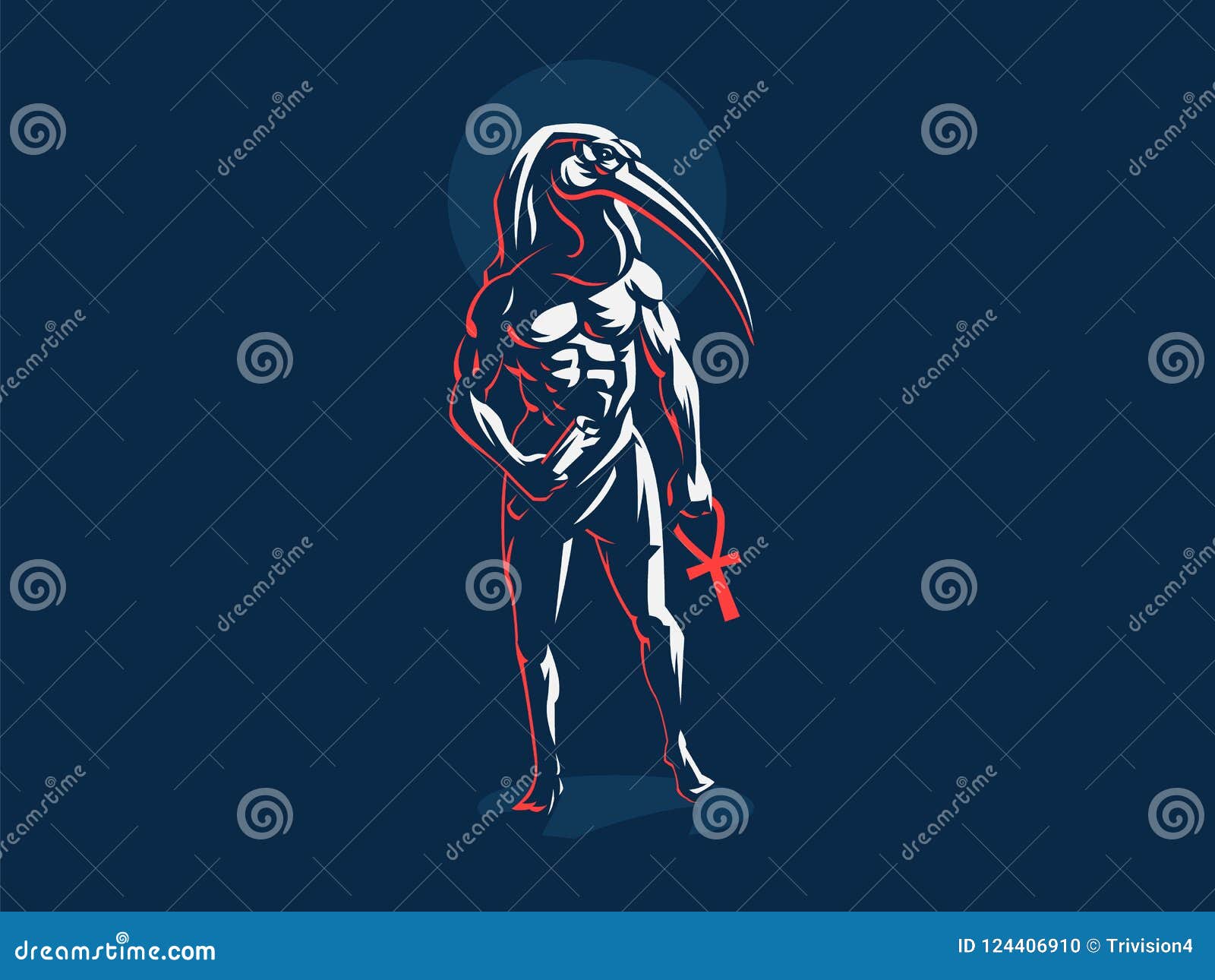 Dios Egipcio Thoth Ilustración Del Vector Ilustración del Vector ...