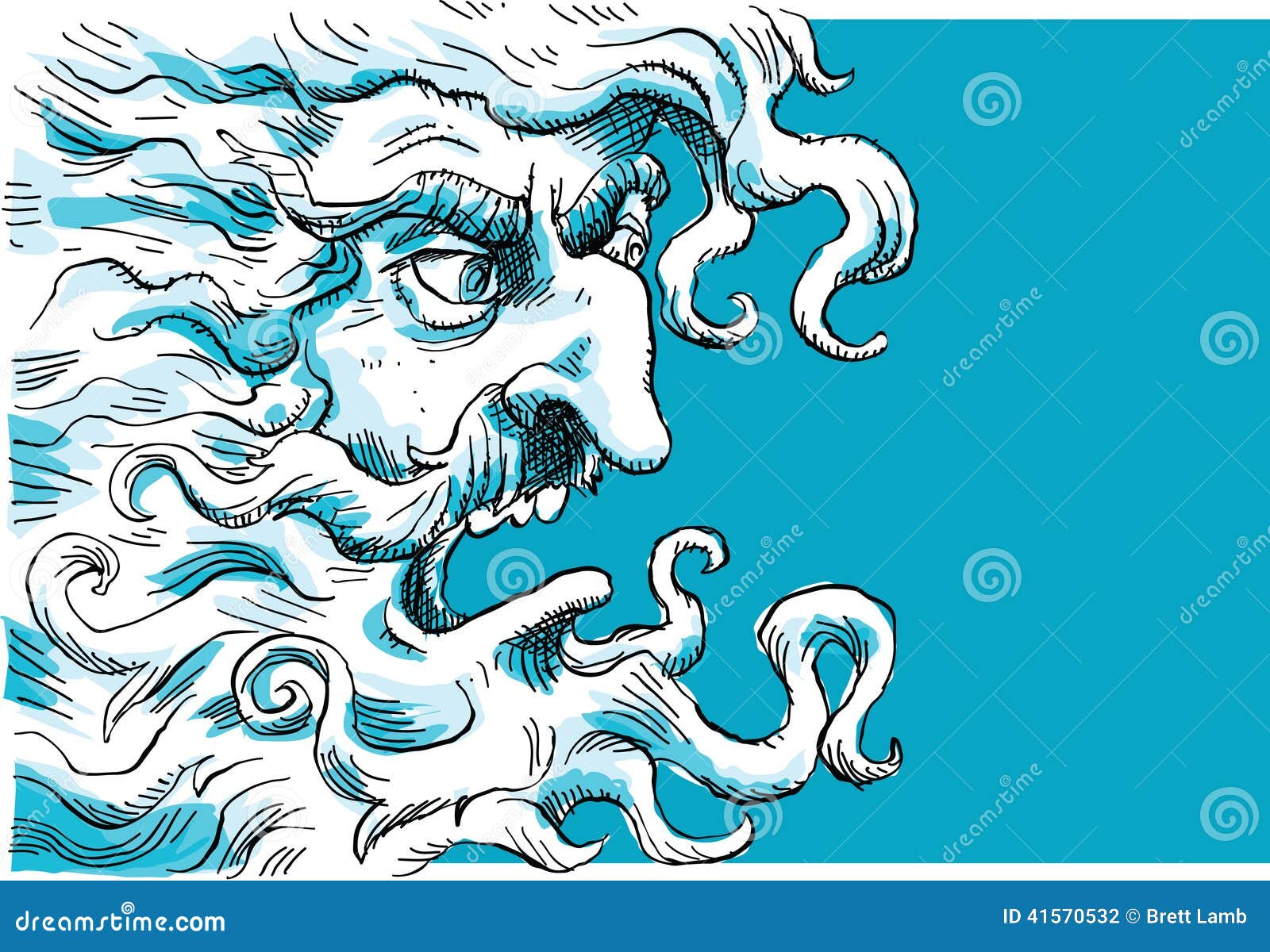 Dios enojado stock de ilustración. Ilustración de retrato - 41570532