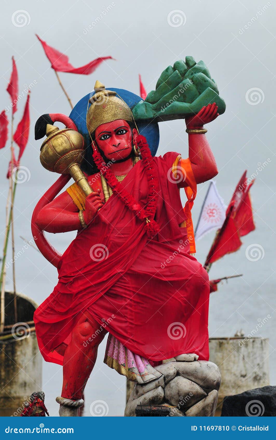 Dios Hanuman foto de archivo. Imagen de rezo, santuario - 11697810