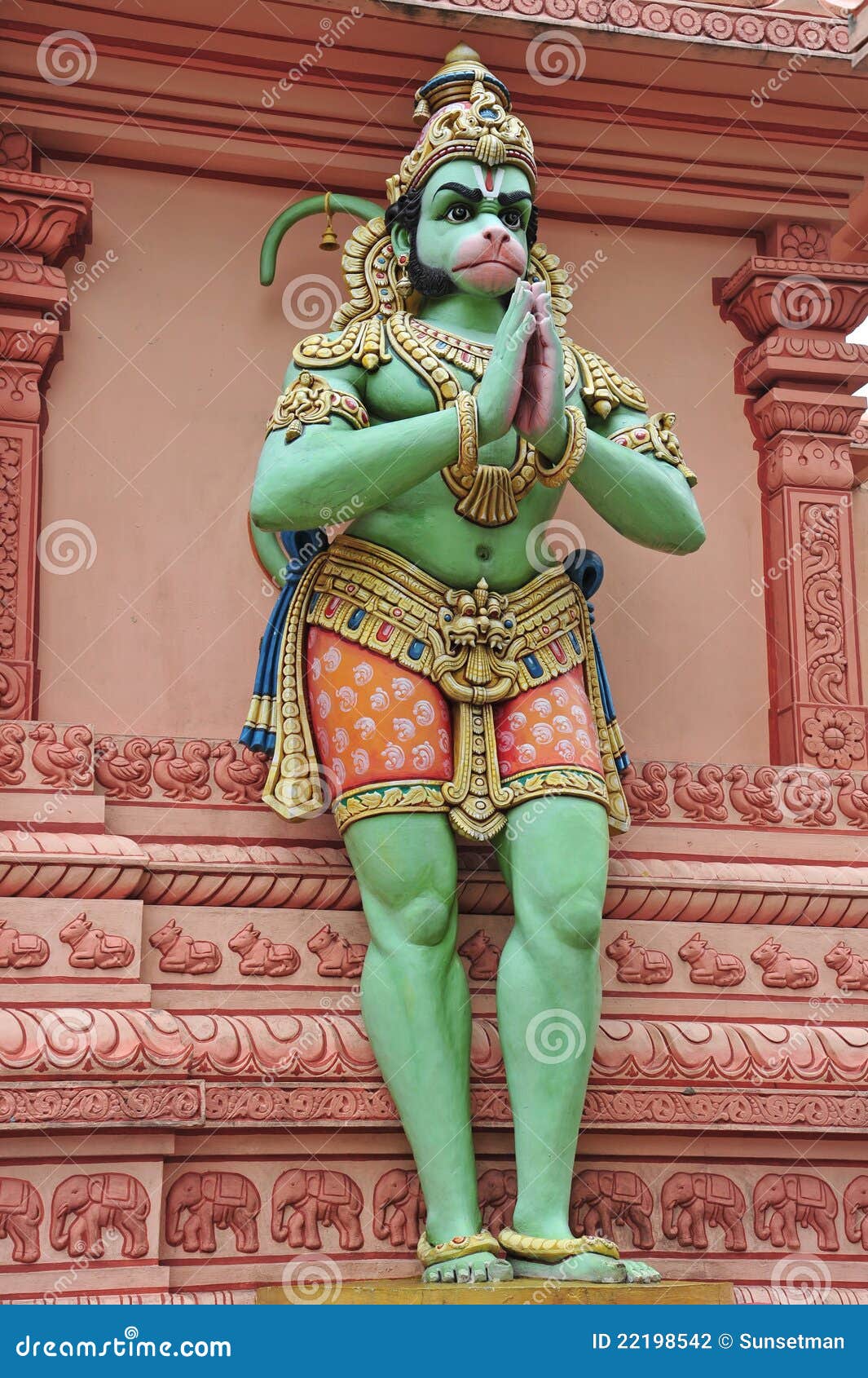 Dios hindú, Hanuman, foto de archivo. Imagen de ruegue - 22198542