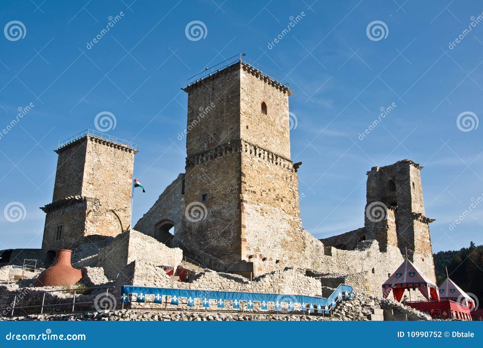 Diosgyor fort front view stock photo. Image of front - 10990752