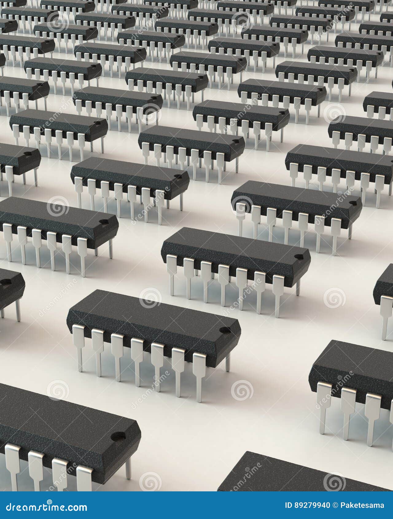 DIP chip packages stock illustration. Illustration of microprocessor ...