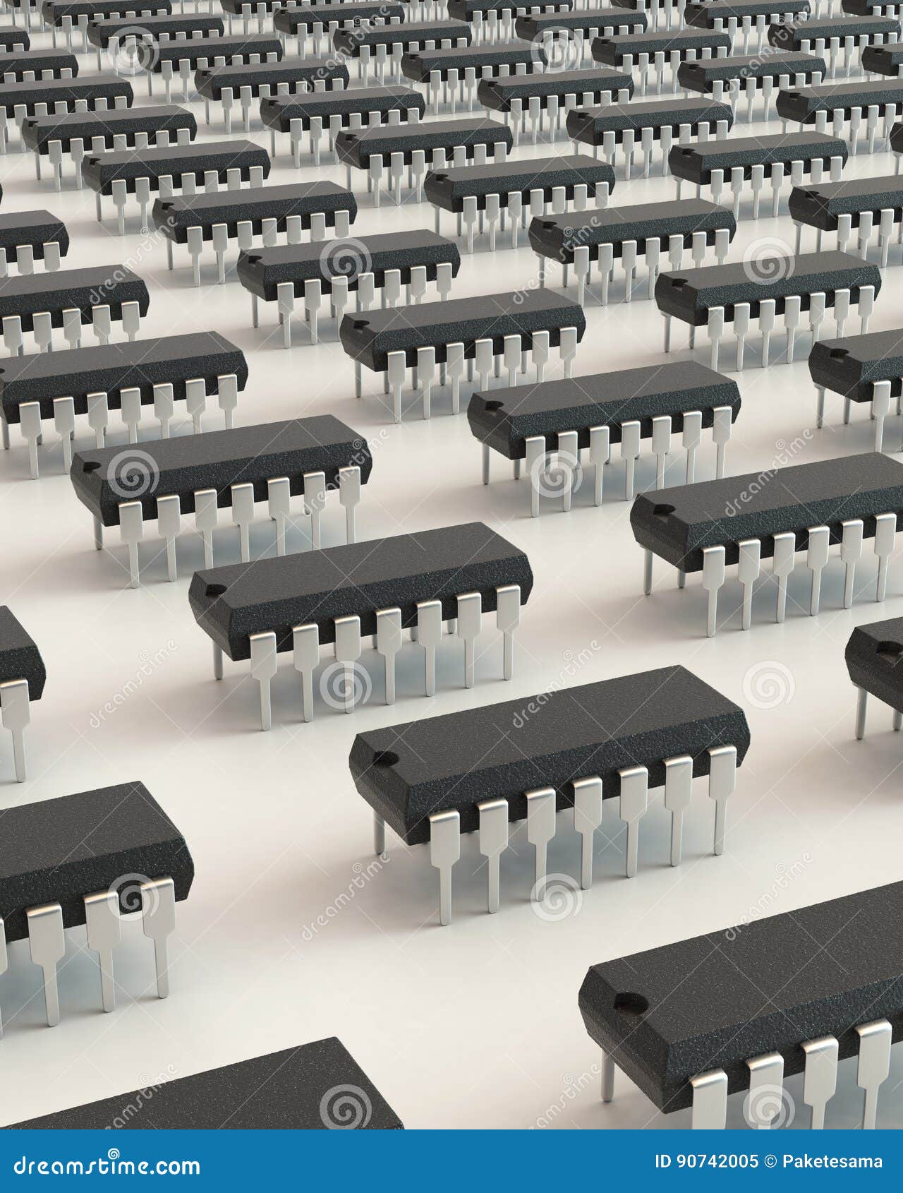 DIP chip packages stock illustration. Illustration of circuitboard ...