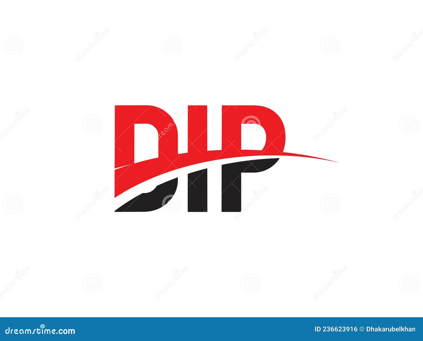 DIP Letter Initial Logo Design Vector Illustration Stock Vector ...