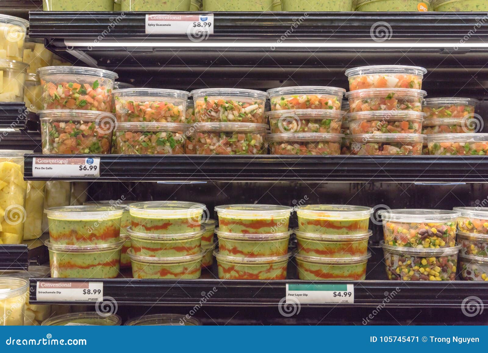 Dip and Salsa Plastic Box on Display in Store Editorial Photo - Image ...