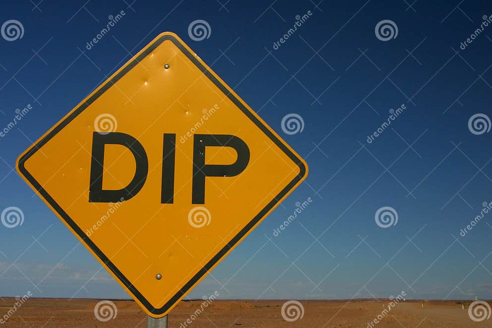 DIP sign in desert stock photo. Image of outback, rock - 7754372