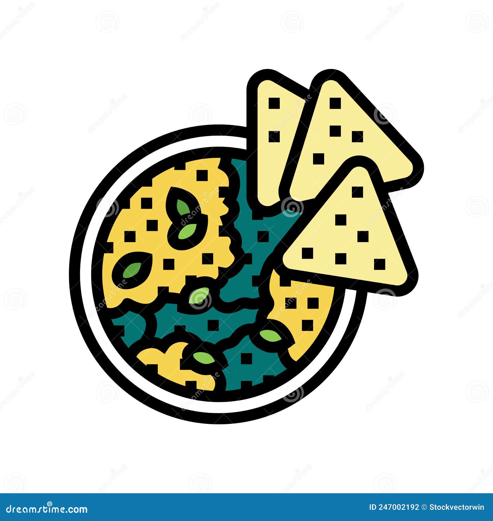 Dip Spinach Color Icon Vector Illustration Stock Vector - Illustration ...