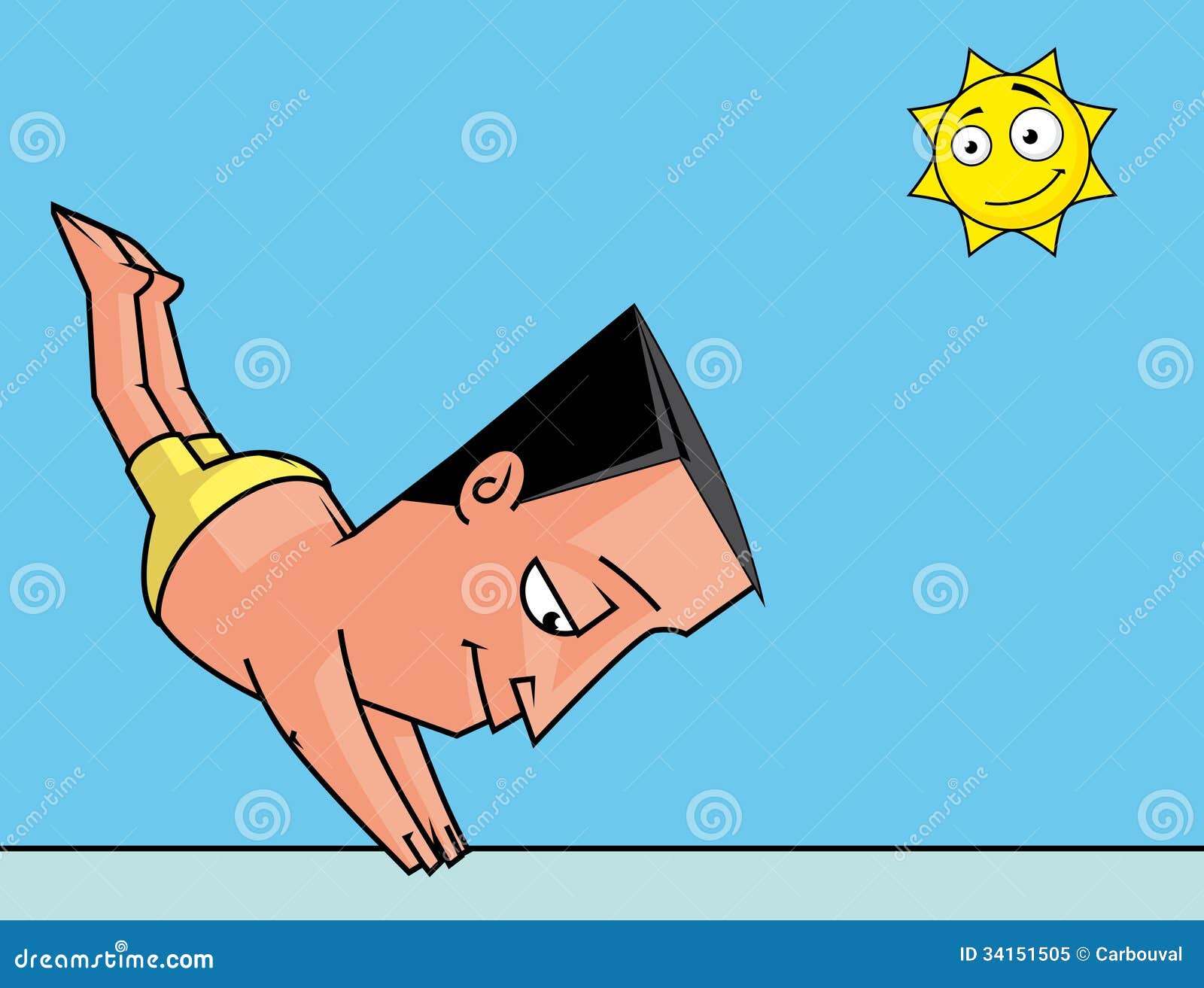 Dip stock illustration. Illustration of smile, character - 34151505