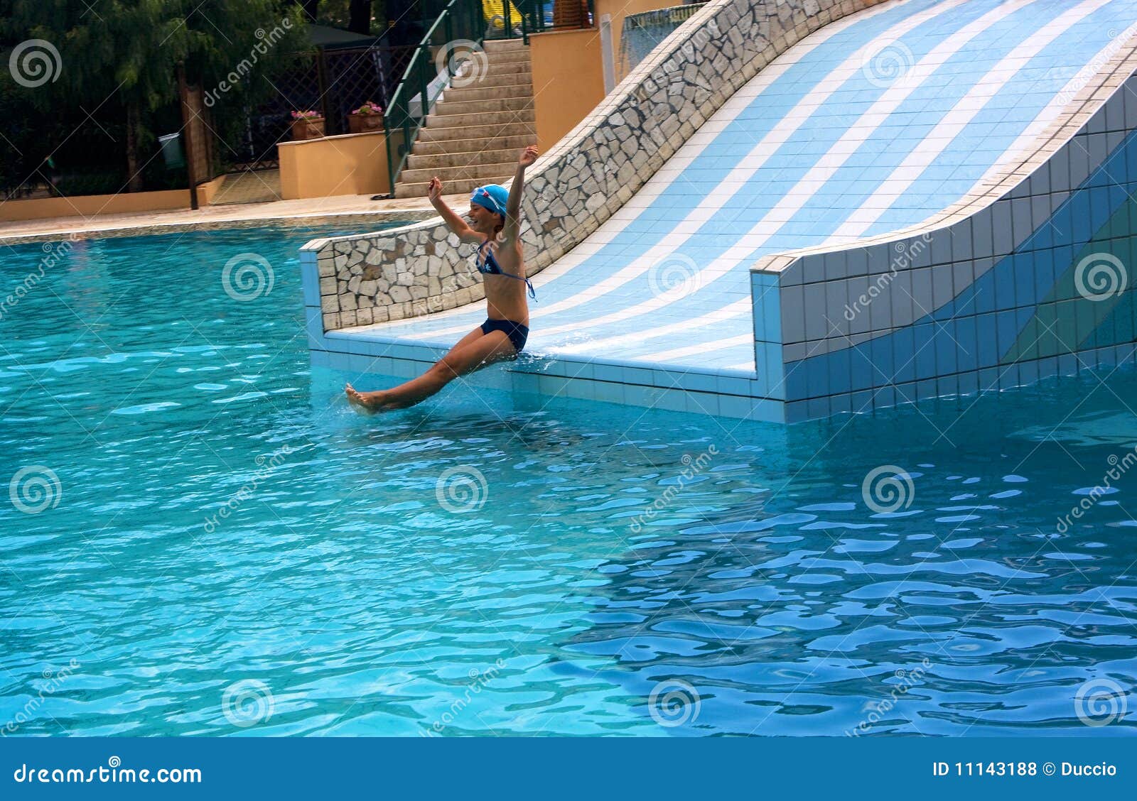 Dip in the swimming pool stock photo. Image of girl, glasses - 11143188