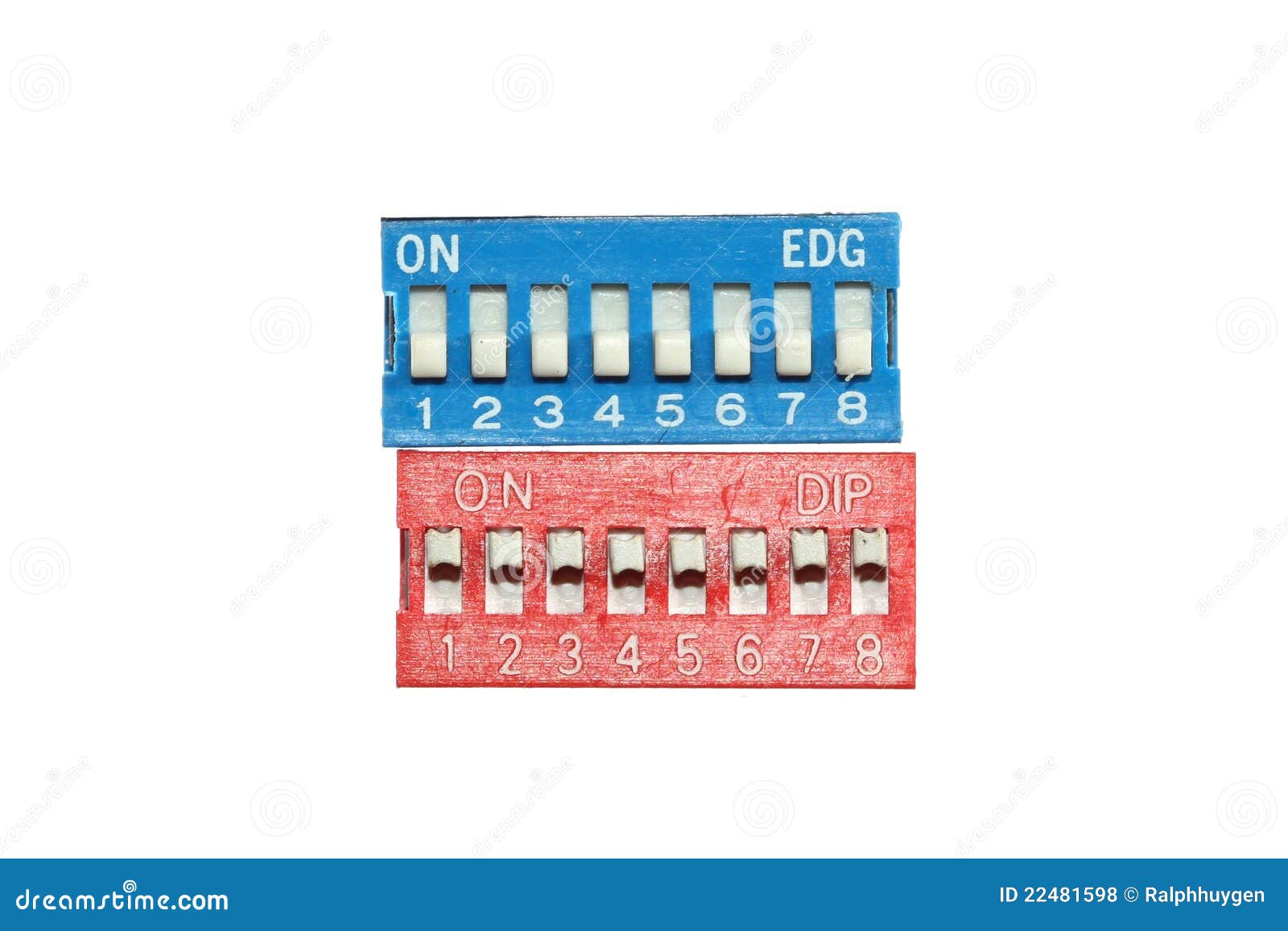 DIP switches isolated stock photo. Image of electronics - 22481598