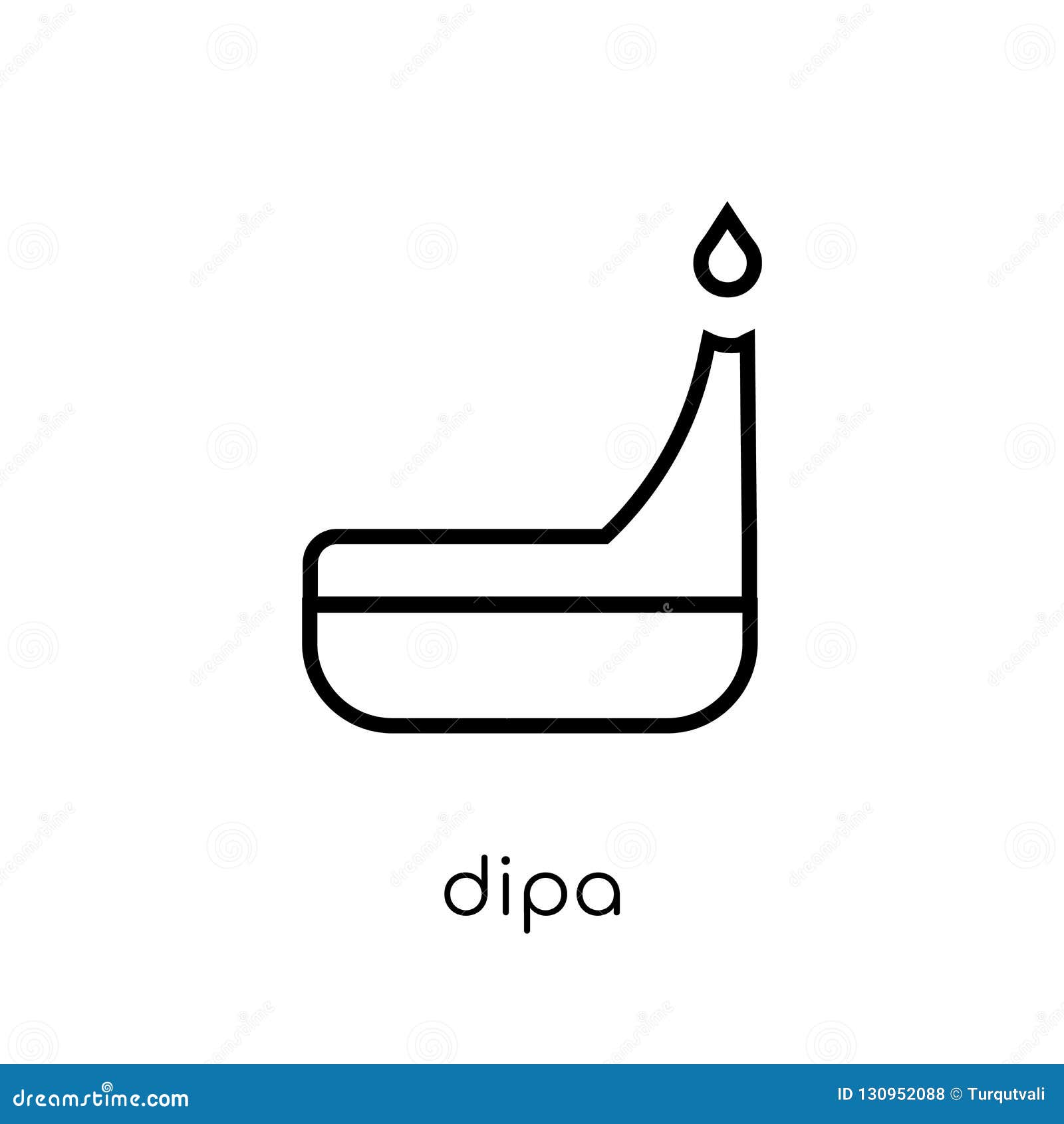Dipa Icon In Trendy Design Style. Dipa Icon Isolated On White ...