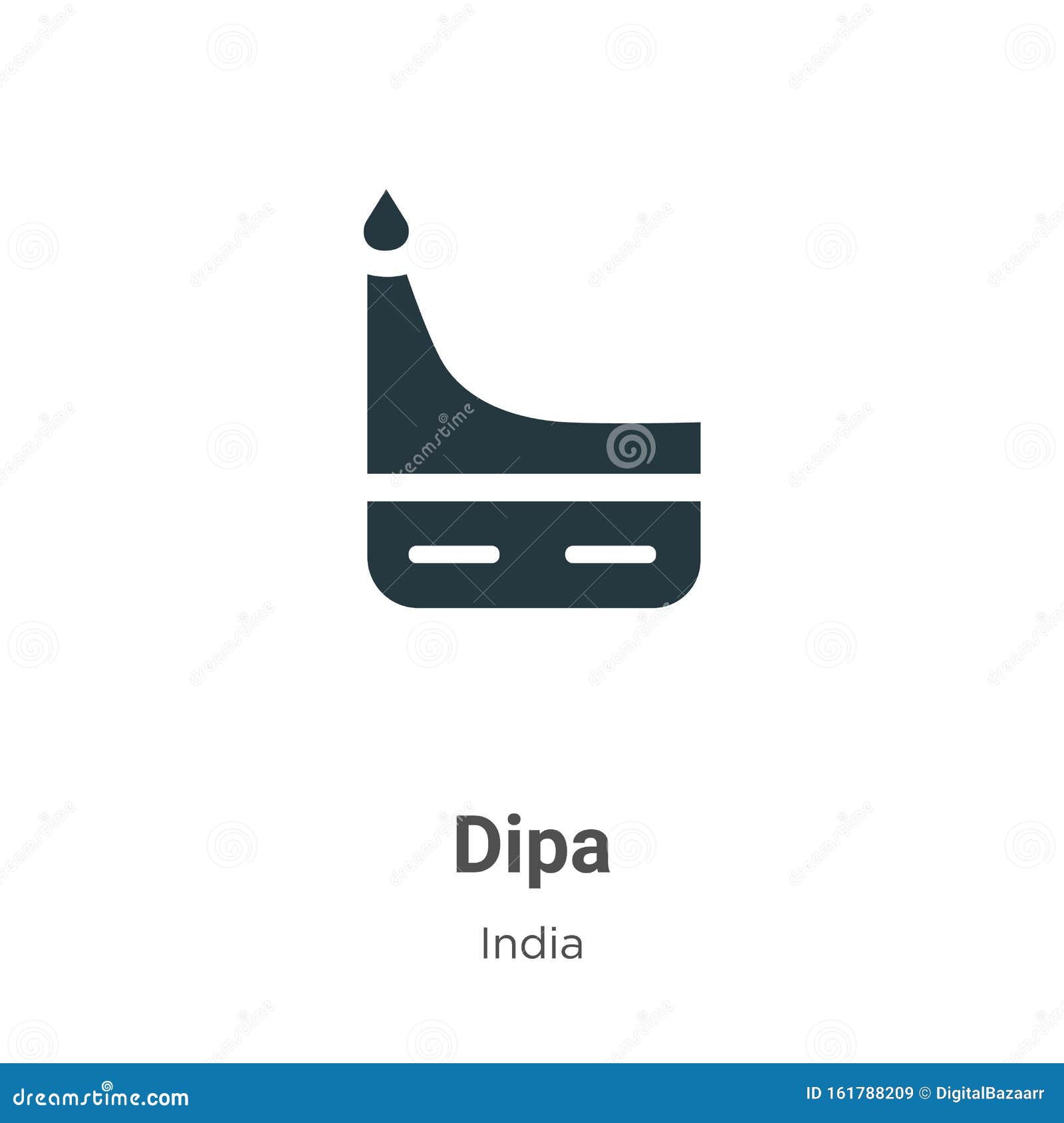 Dipa Vector Icon on White Background. Flat Vector Dipa Icon Symbol Sign ...