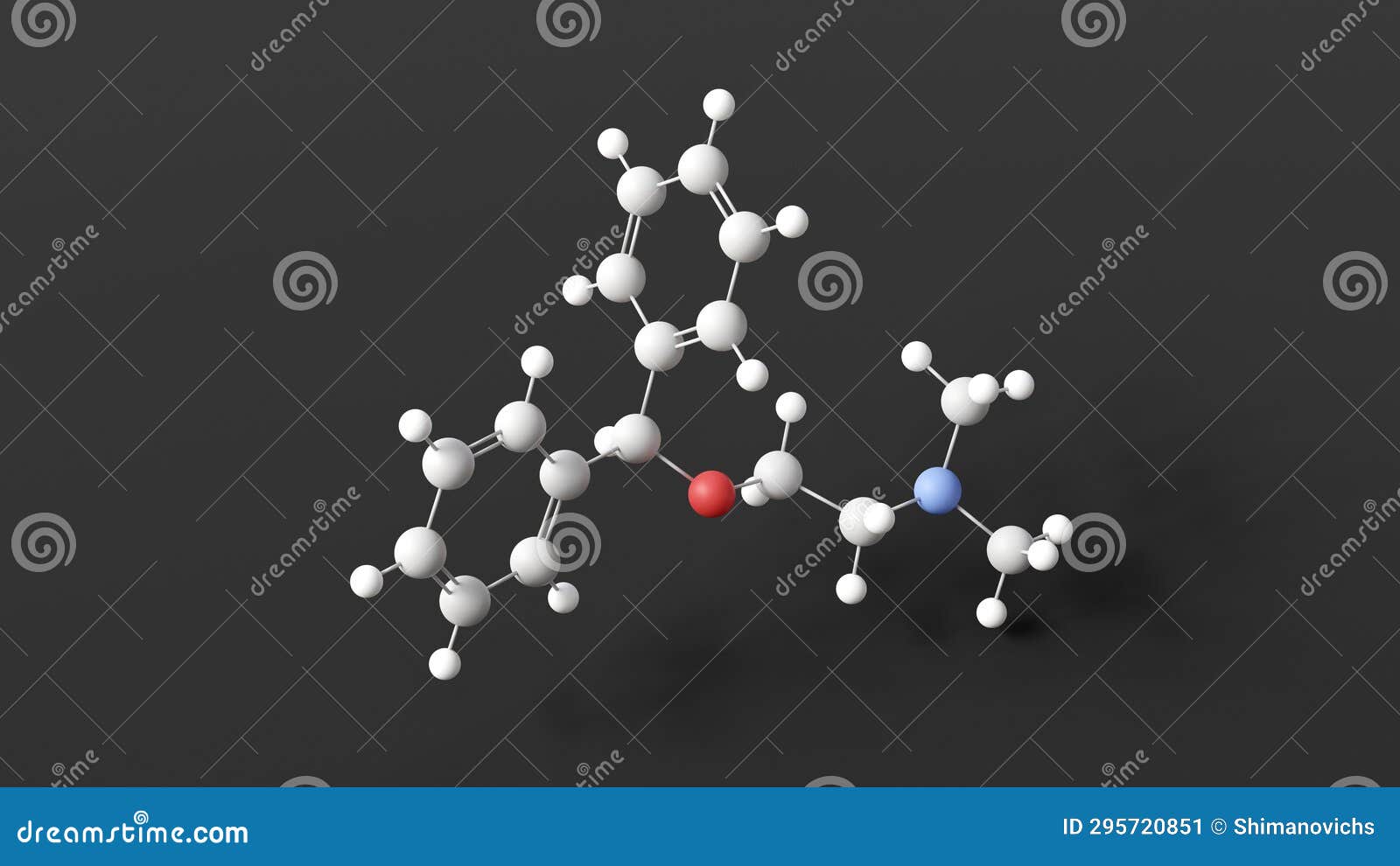 Diphenhydramine Molecular Structure, 3d Model Molecule, Benadryl ...