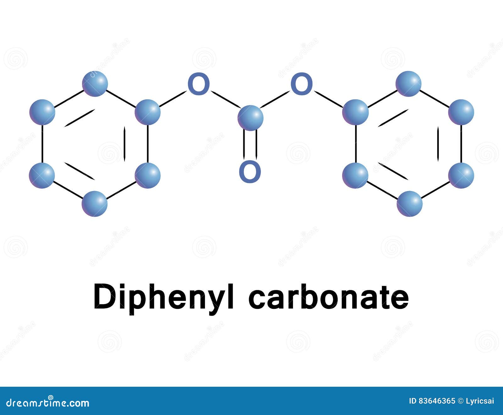 Diphenyl carbonate ester. stock vector. Illustration of science - 83646365