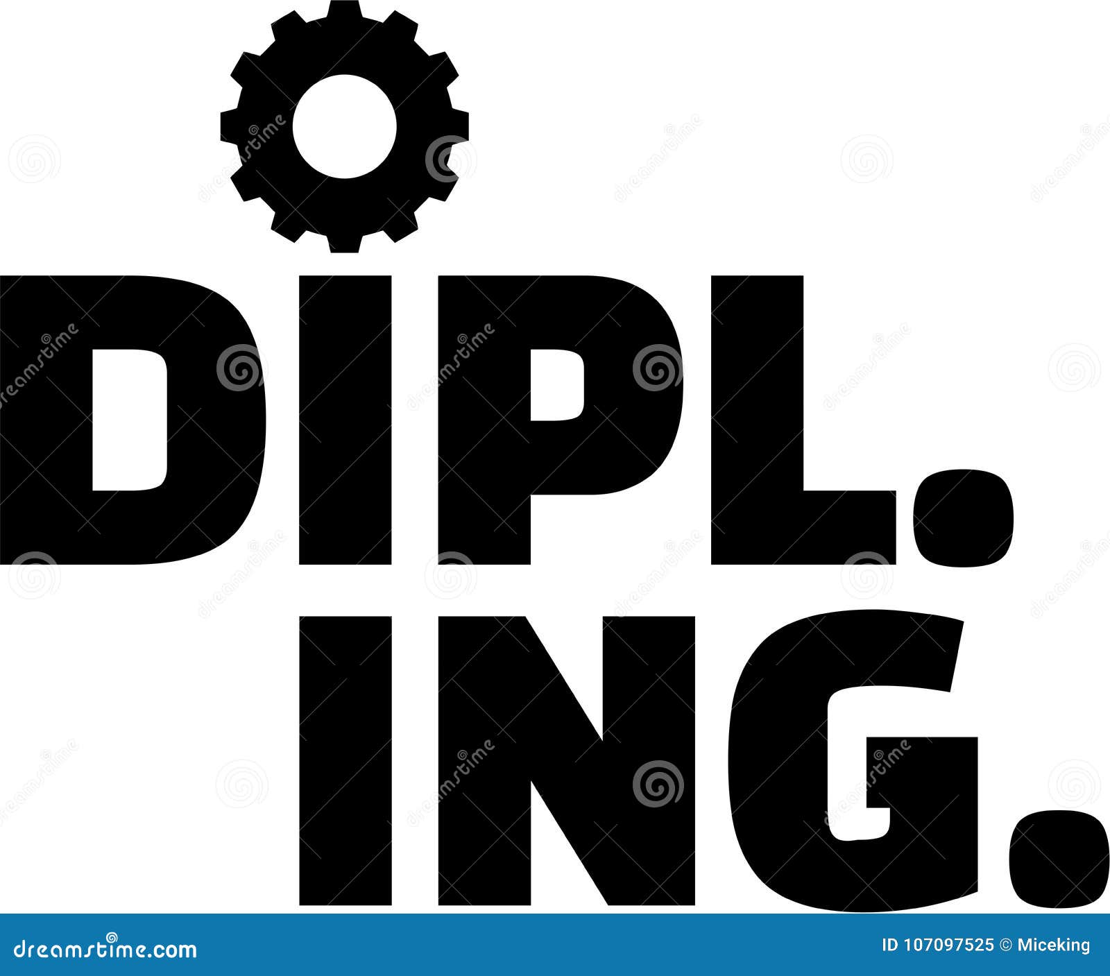Dipl. Ing stock vector. Illustration of german, engineer - 107097525