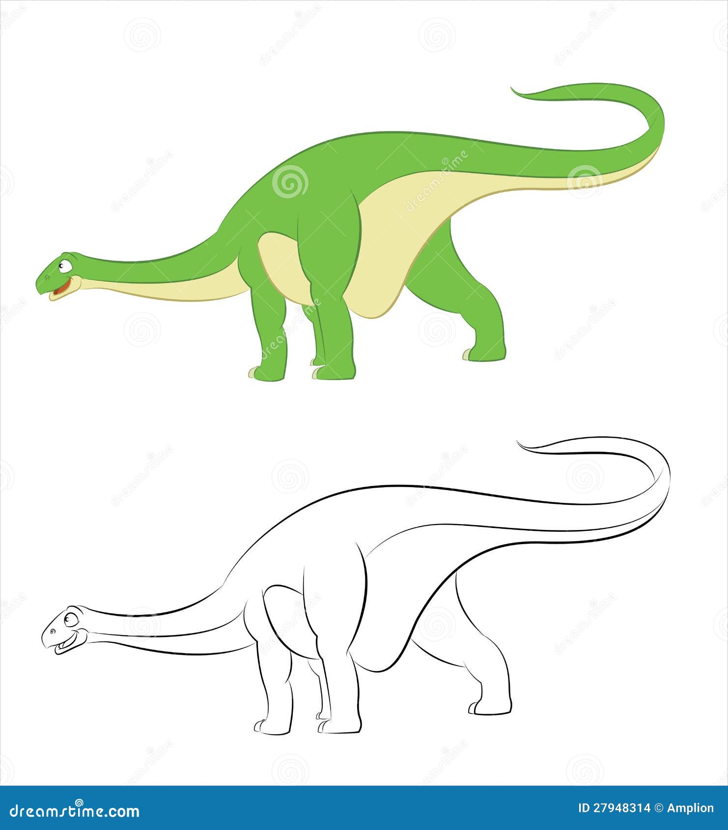 Diplodocus stock vector. Illustration of reptilie, extinct - 27948314