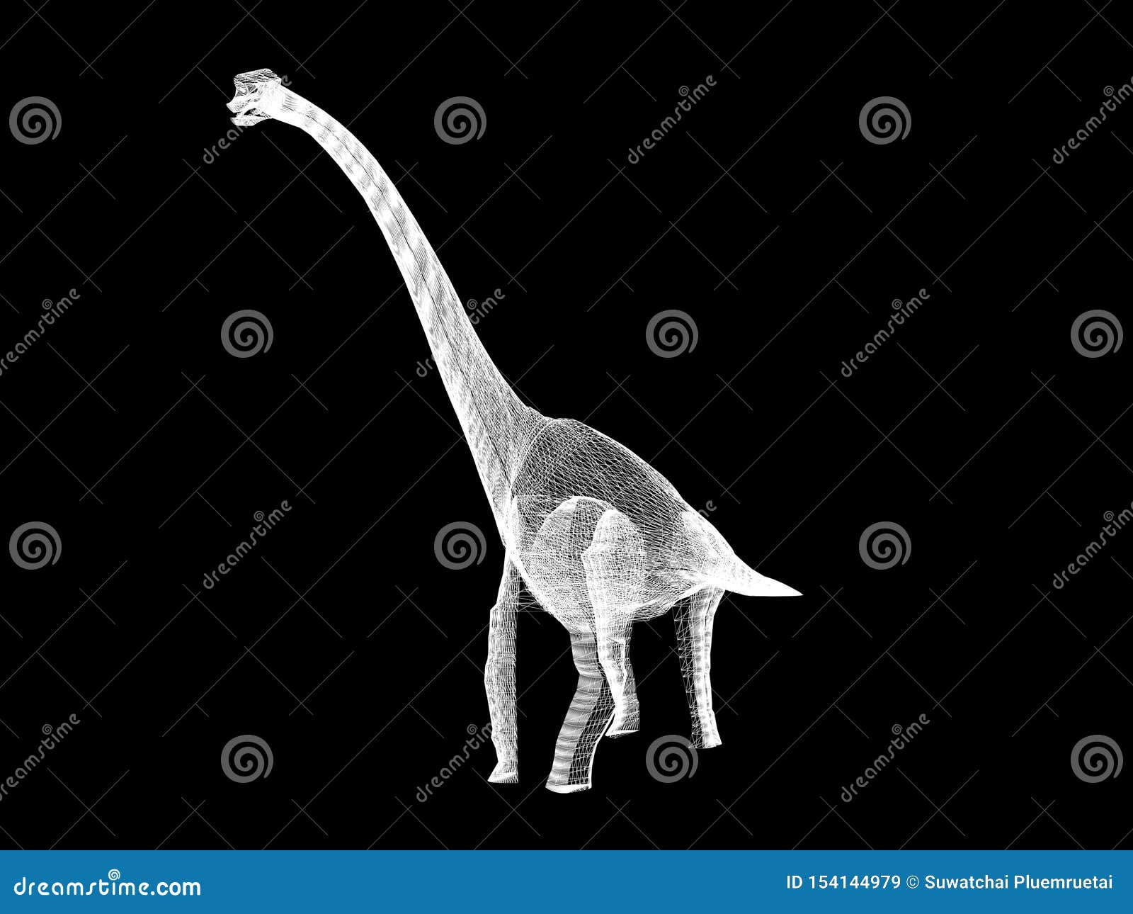 Diplodocus Dinosaurs ,3d Rendering Stock Illustration - Illustration of ...