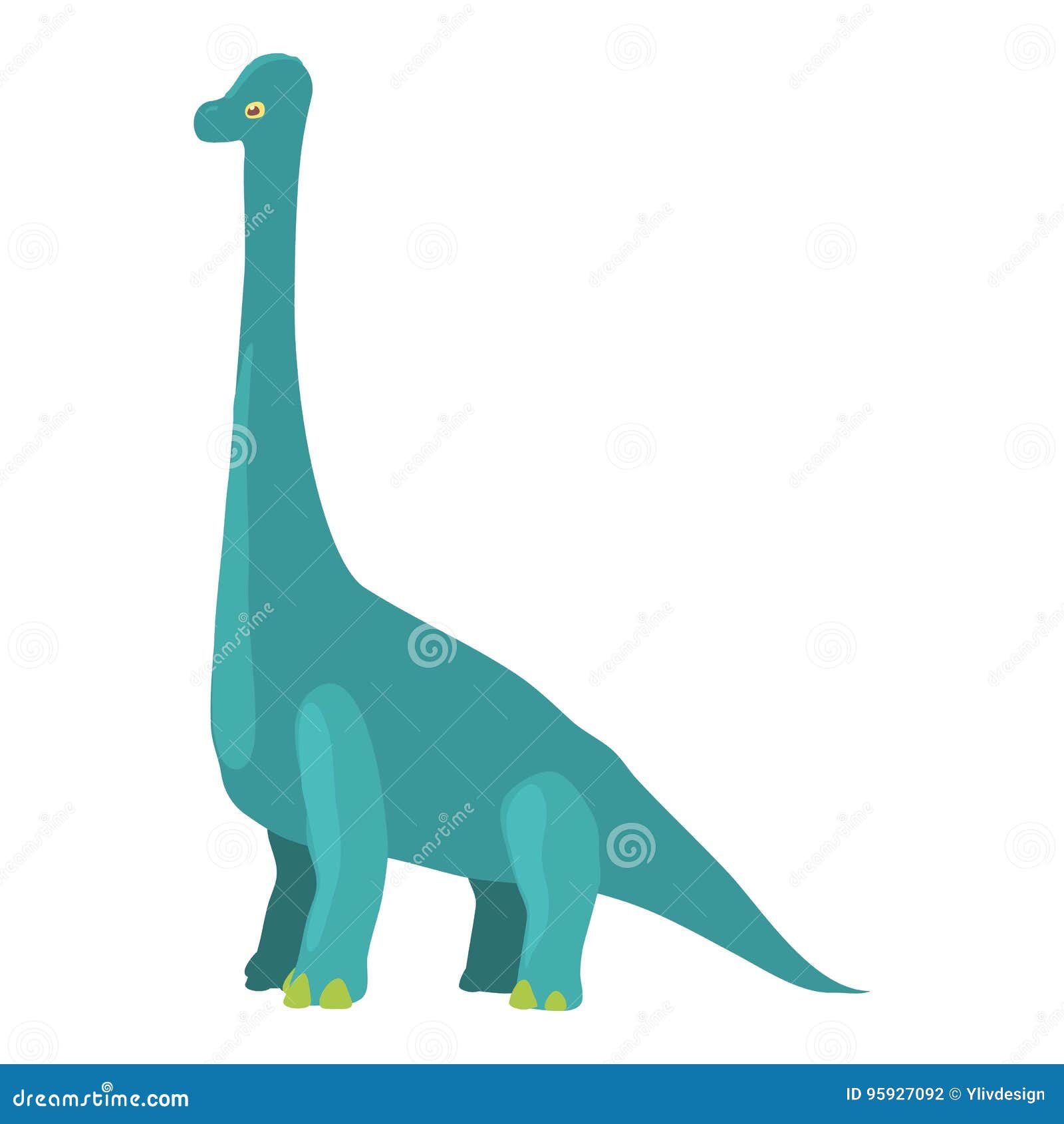 Diplodocus Icon, Cartoon Style Stock Vector - Illustration of force ...