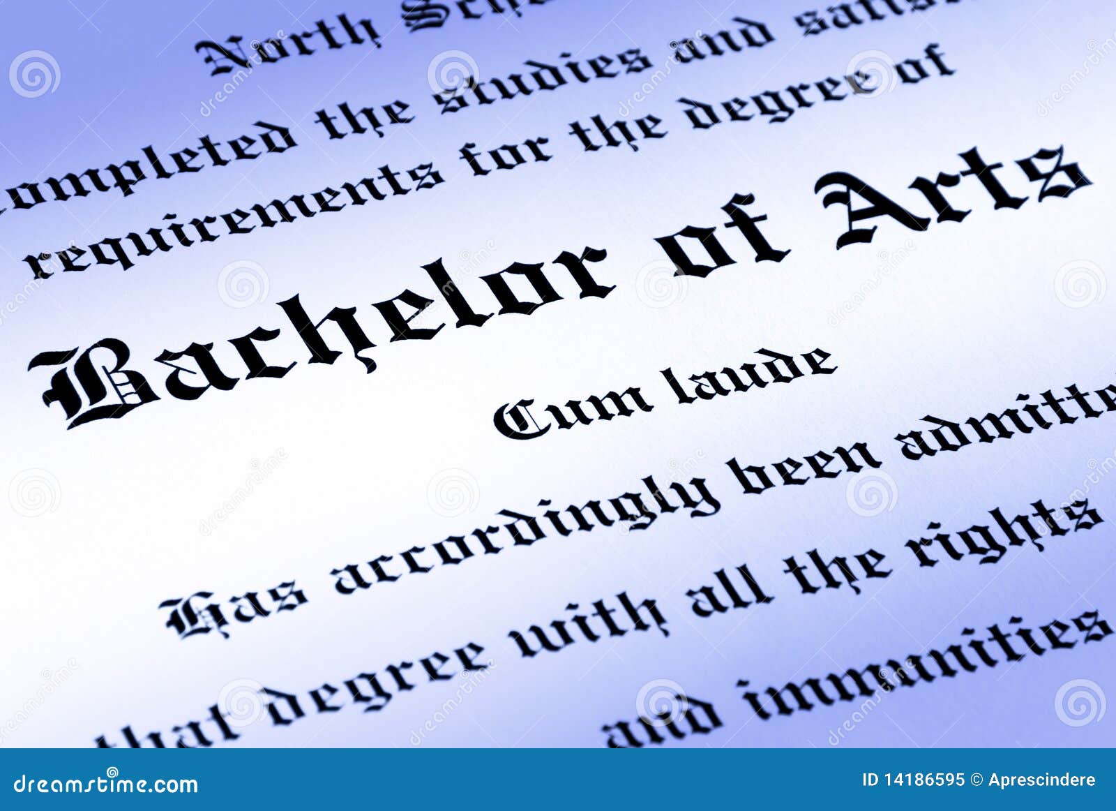 Diploma - bachelor of arts stock image. Image of doctoral - 14186595