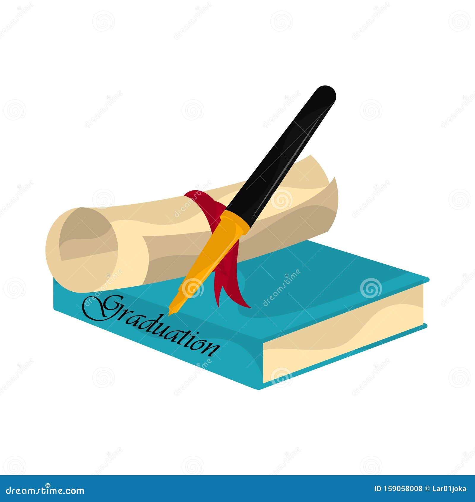 Graduation Objects Illustration Stock Vector - Illustration of ...