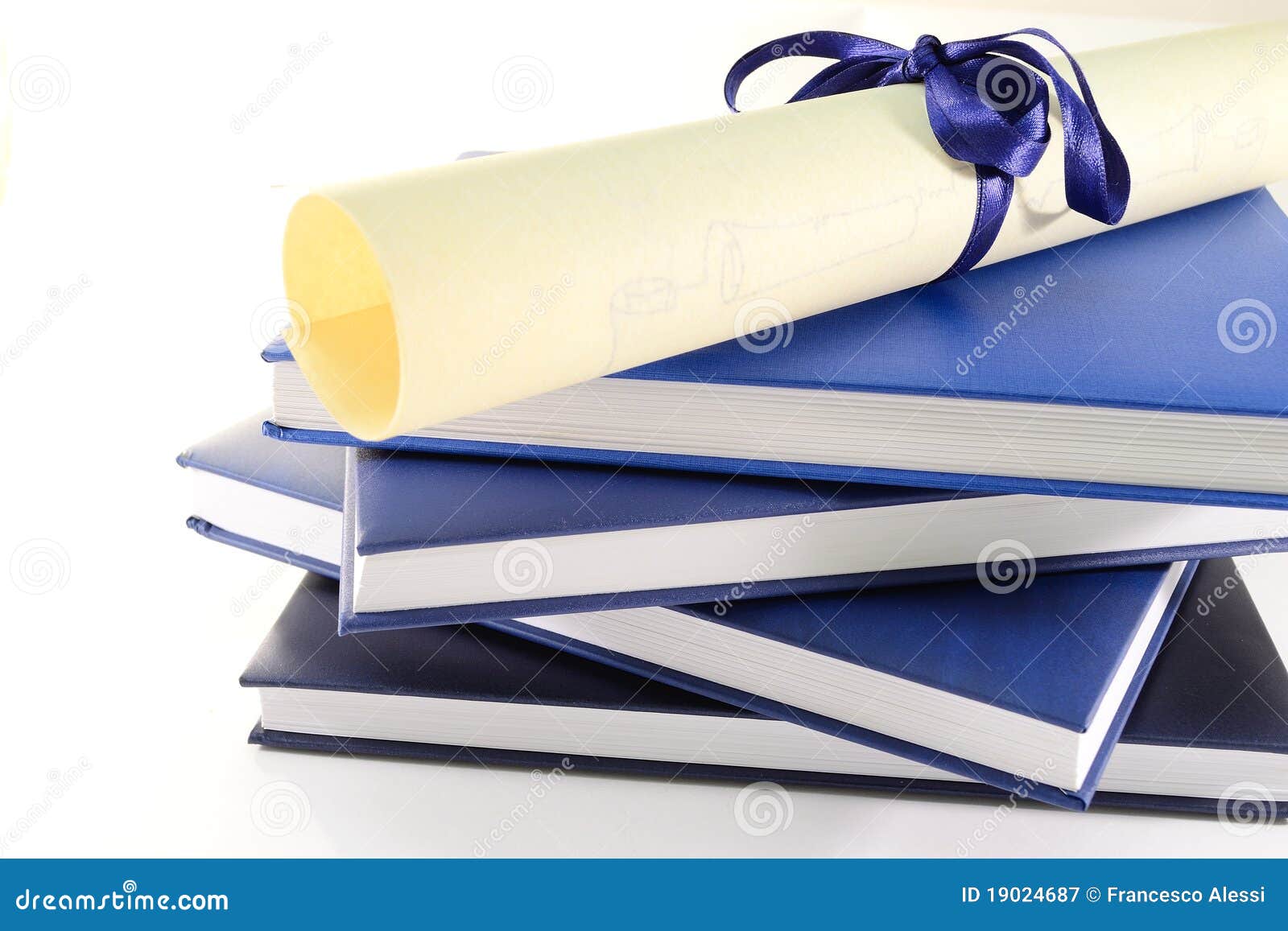 Diploma and books stock image. Image of certificate, congratulations ...