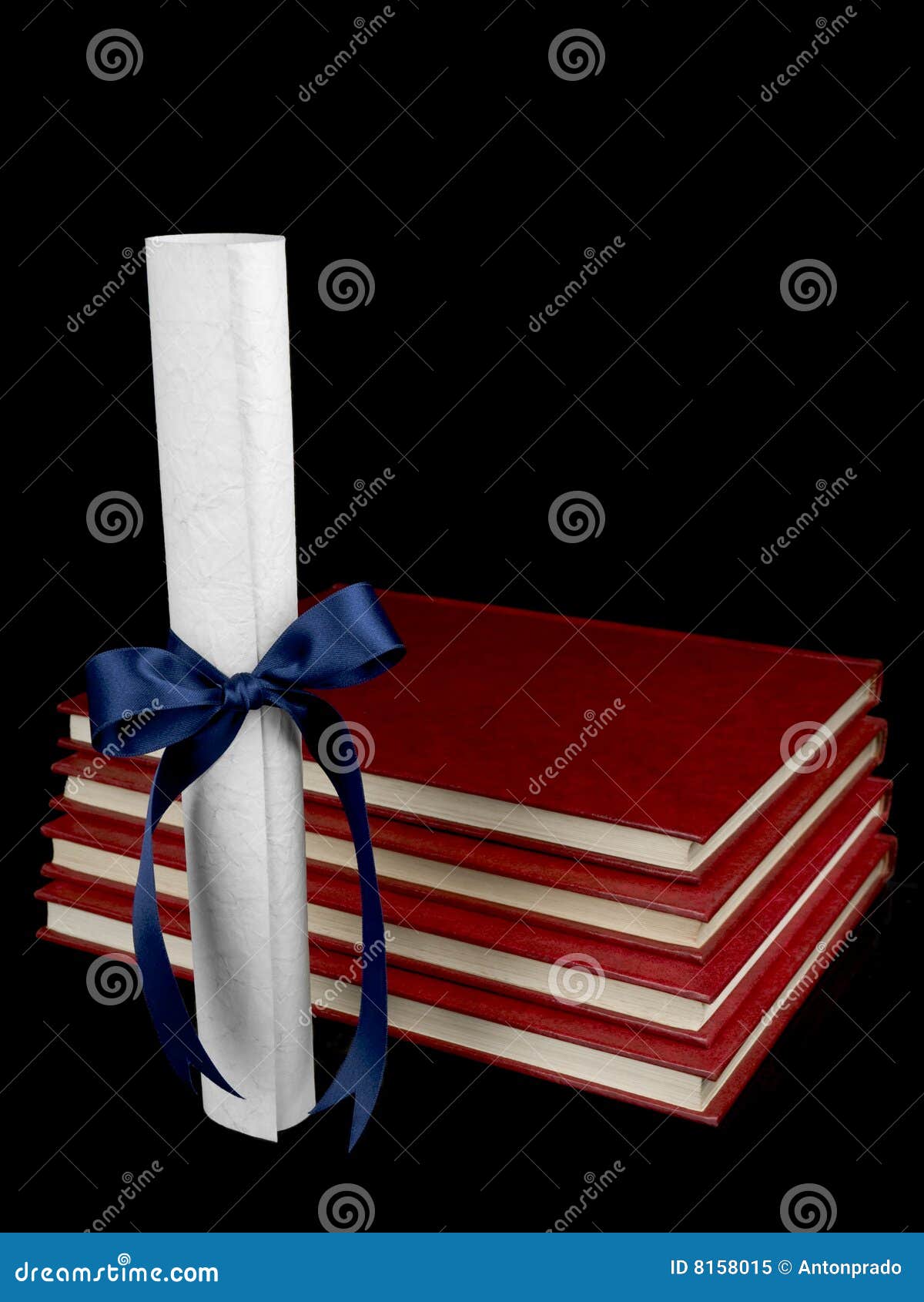 Diploma and books stock image. Image of masters, achievement - 8158015