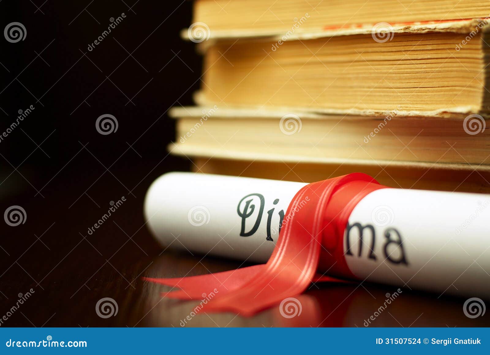 Diploma and books stock photo. Image of legal, brown - 31507524