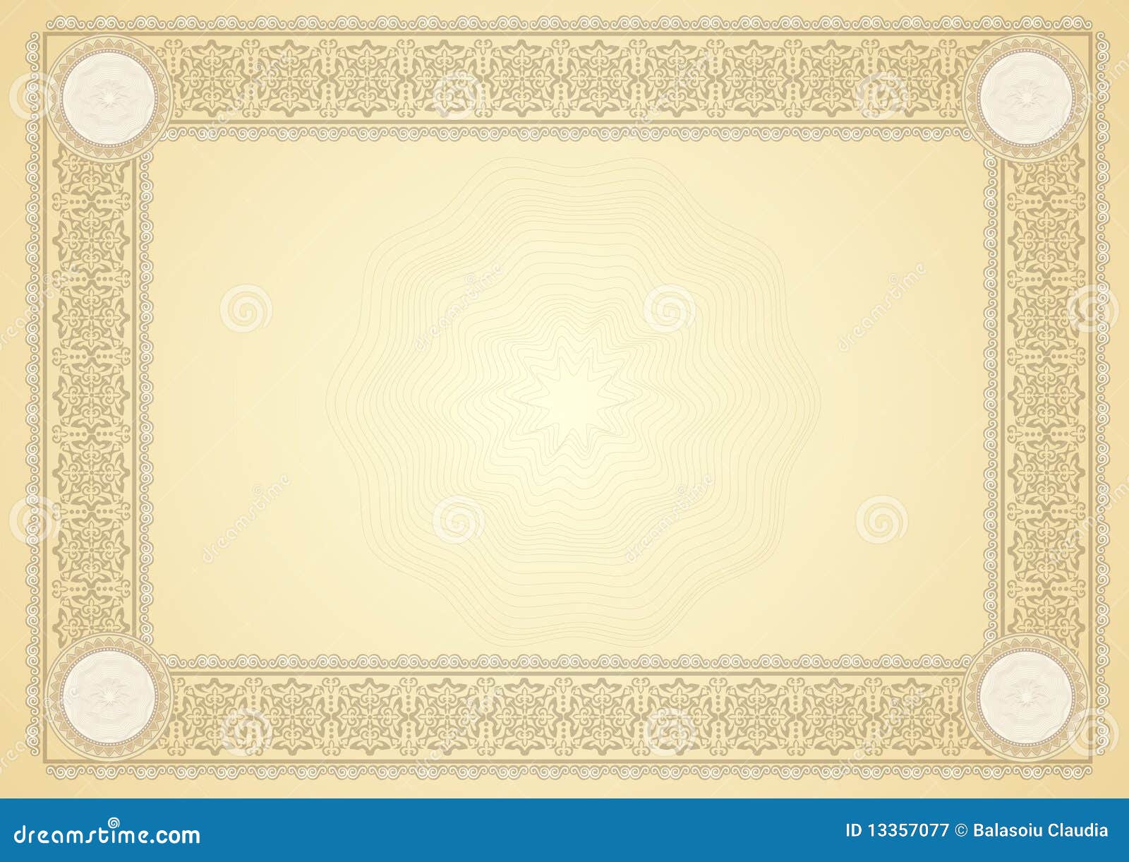 Diploma certificare stock illustration. Illustration of filigree - 13357077