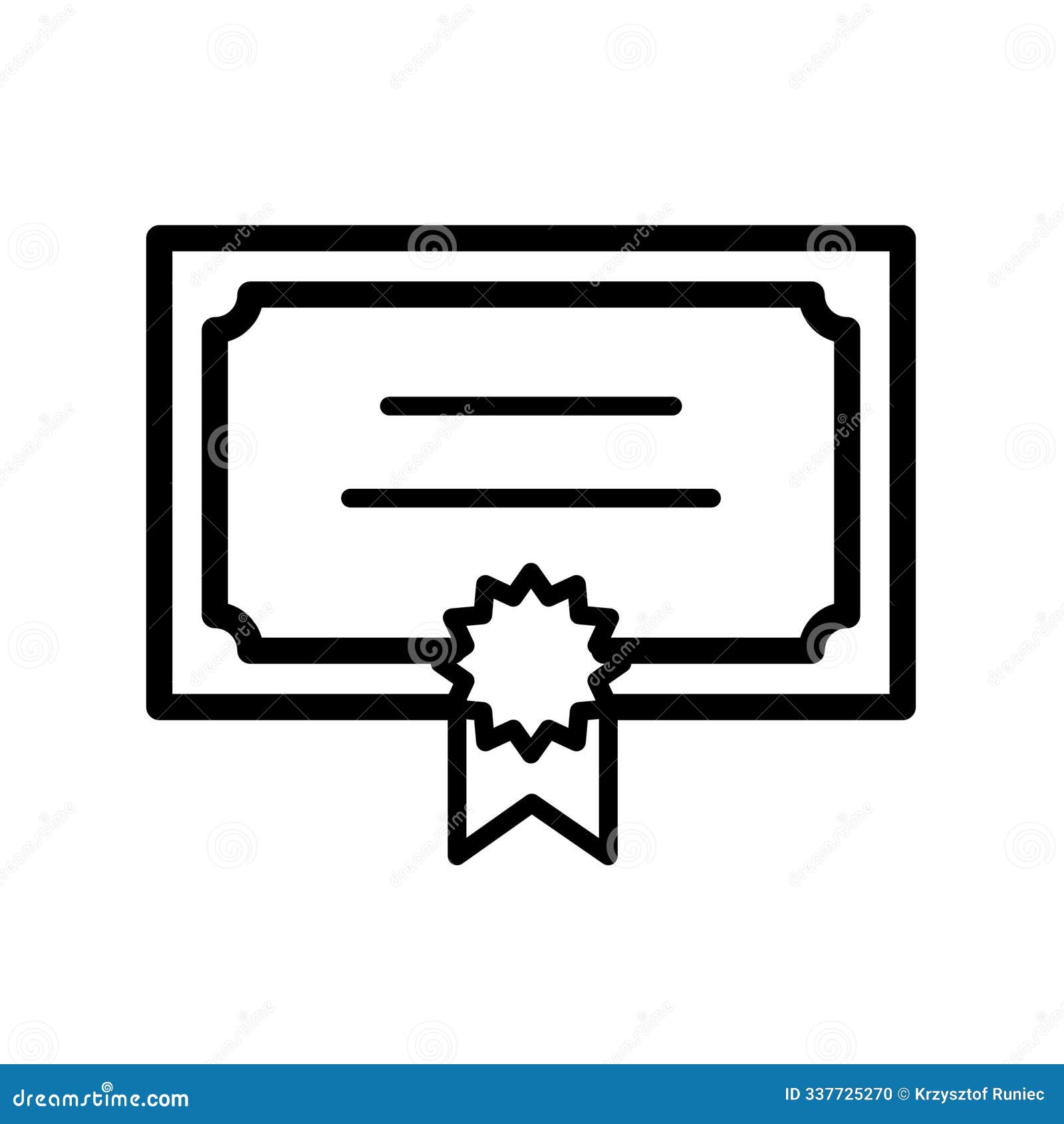 Diploma, Certificate of Completion - Vector Icon Stock Illustration ...