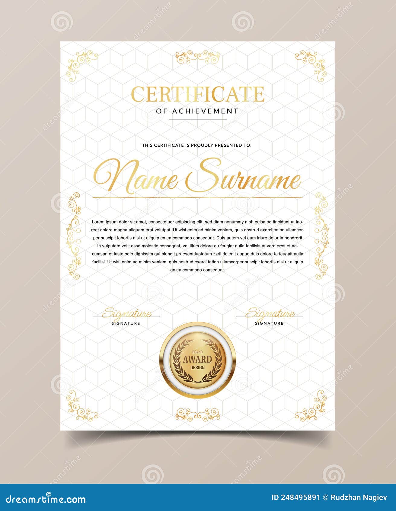 Diploma Certificate Template Stock Vector - Illustration of ...