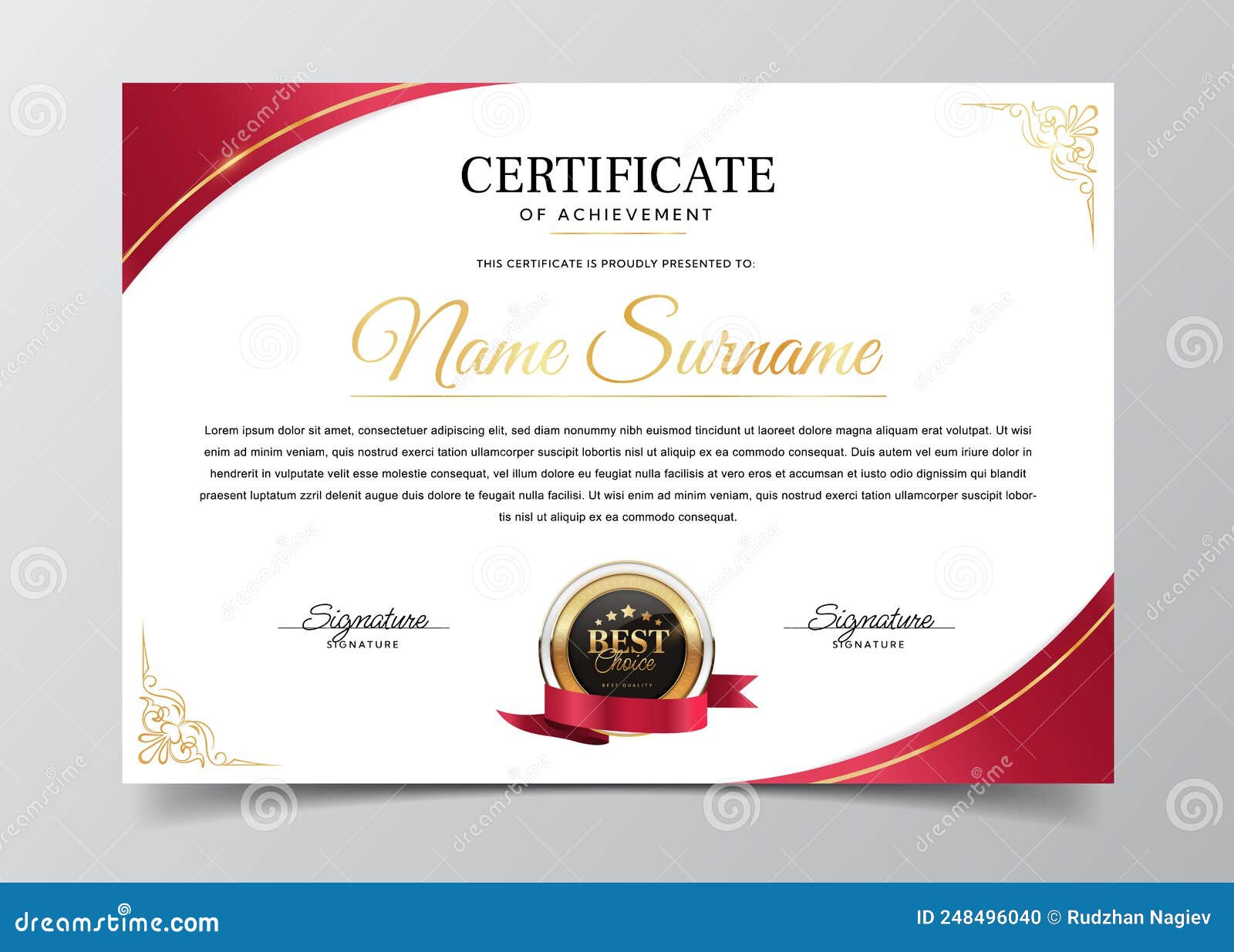 Diploma Certificate Template Stock Vector - Illustration of college ...