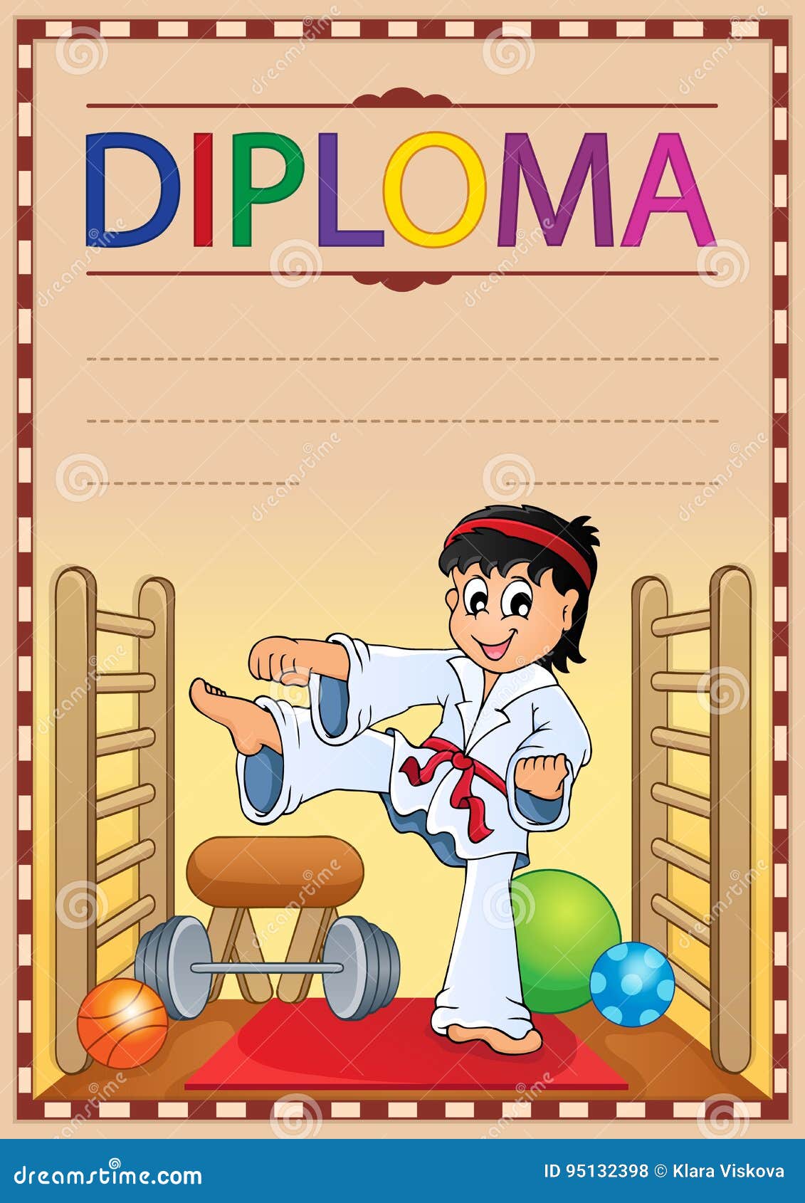 Diploma Karate Kyokushin A4 Stock Photography | CartoonDealer.com #68357546
