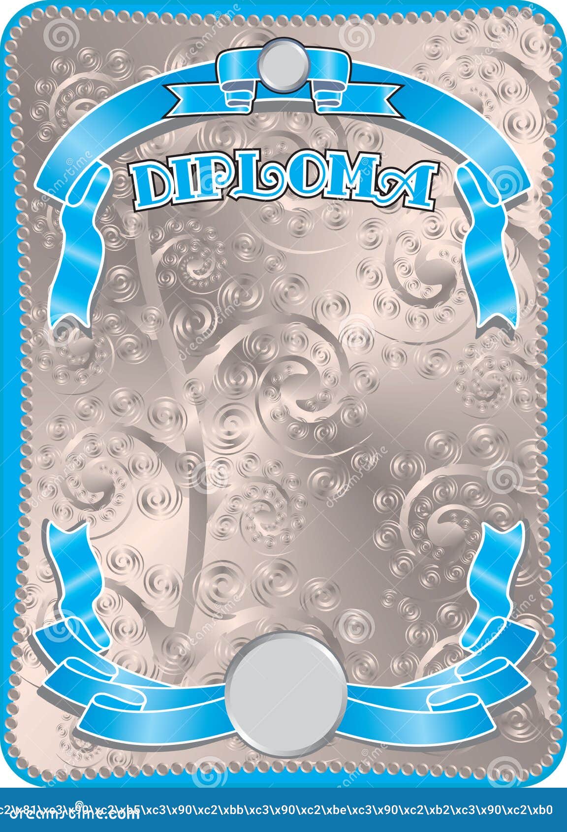 Diploma Con Un Fondo De Plata Ilustración del Vector - Ilustración de ...