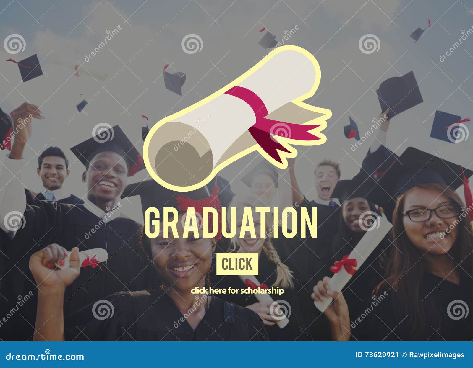 Diploma Degree Graduation Course Education Concept Stock Illustration ...