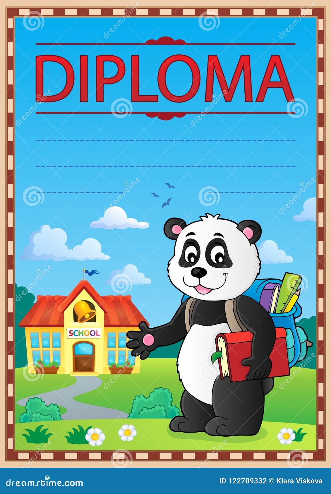 Diploma design image 4 stock vector. Illustration of educational ...